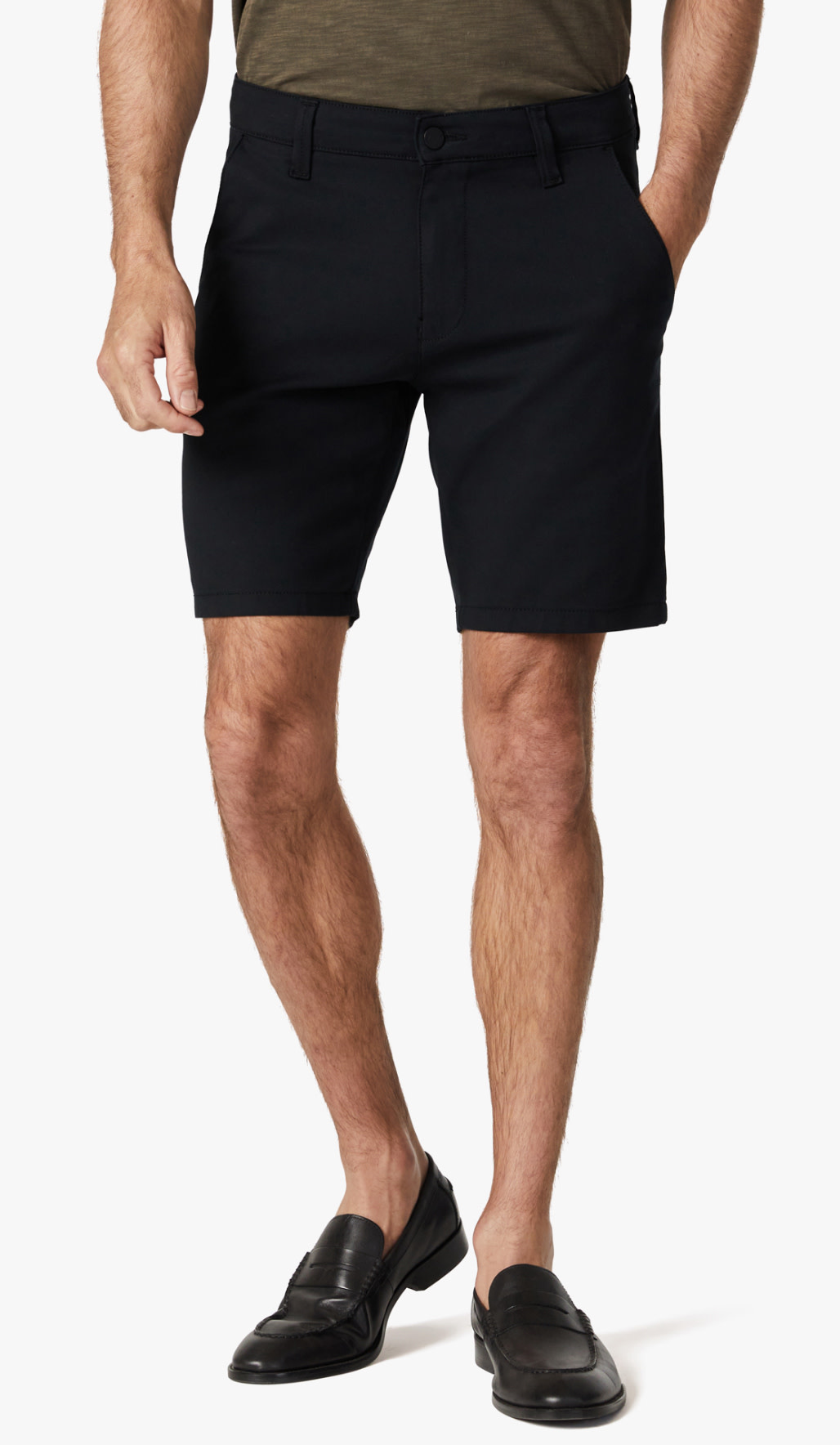 Slim Fit Black Shorts - Benjamin's Menswear