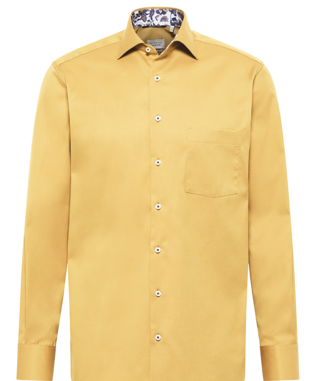 Modern Fit Mustard W/Trim Dress Shirt - Benjamin's Menswear
