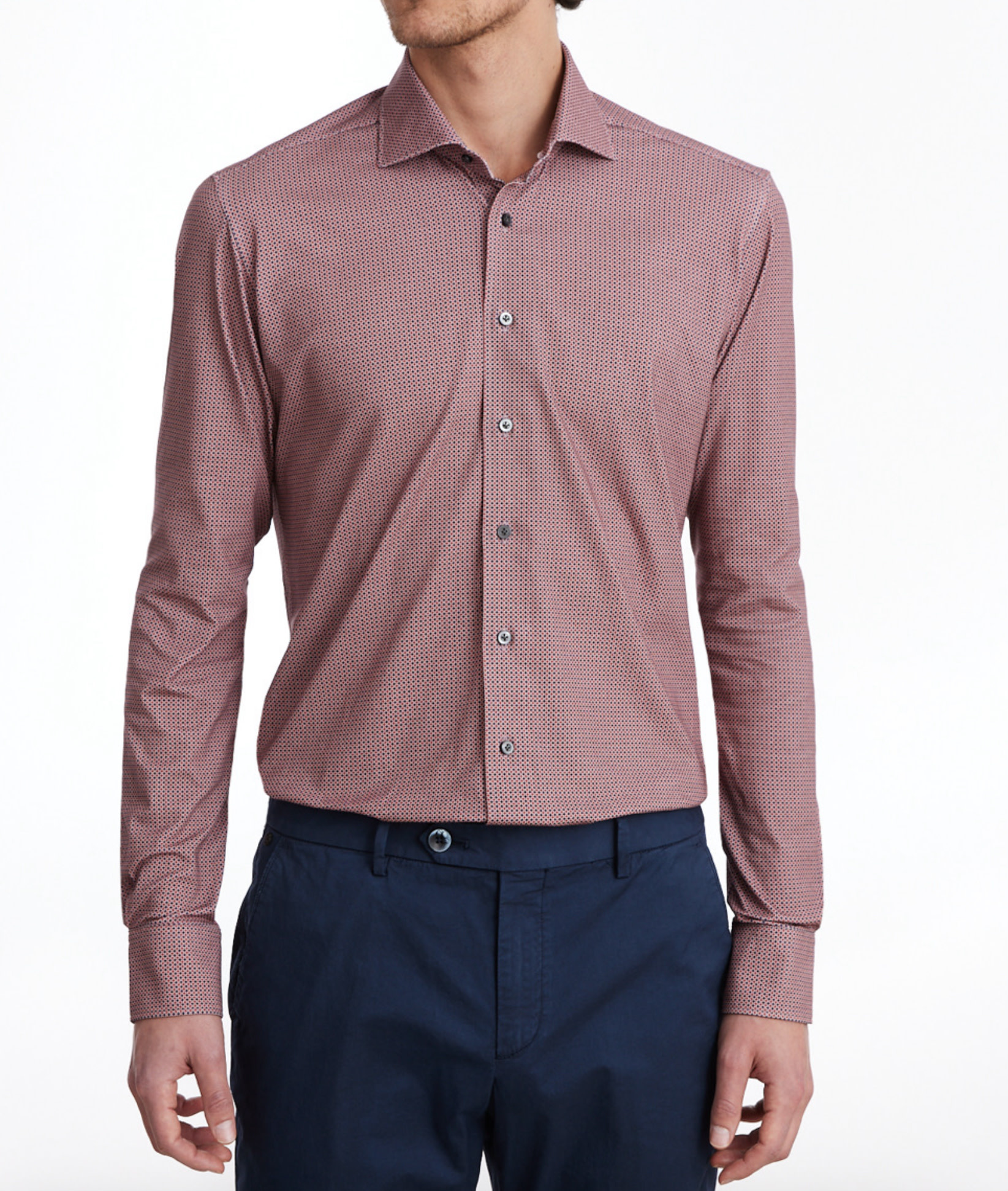 Modern Fit Med Red Dot Shirt - Benjamin's Menswear