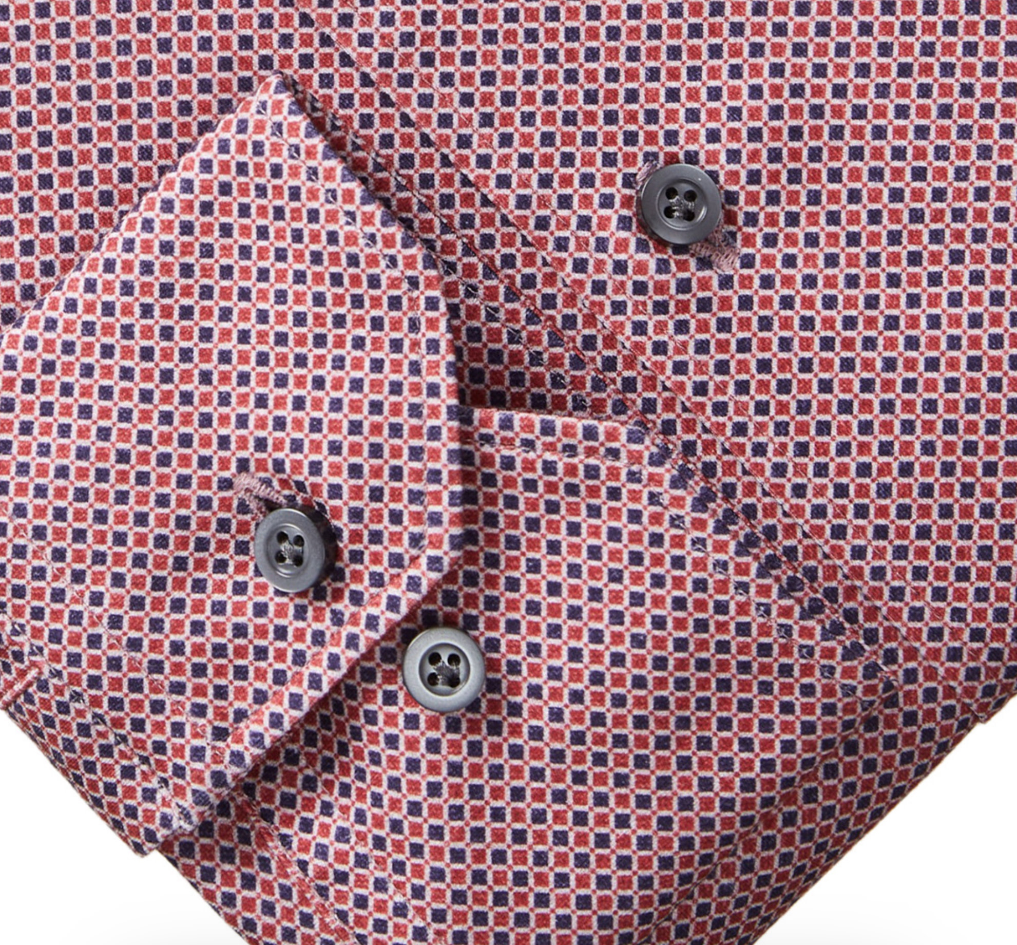 Modern Fit Med Red Dot Shirt - Benjamin's Menswear