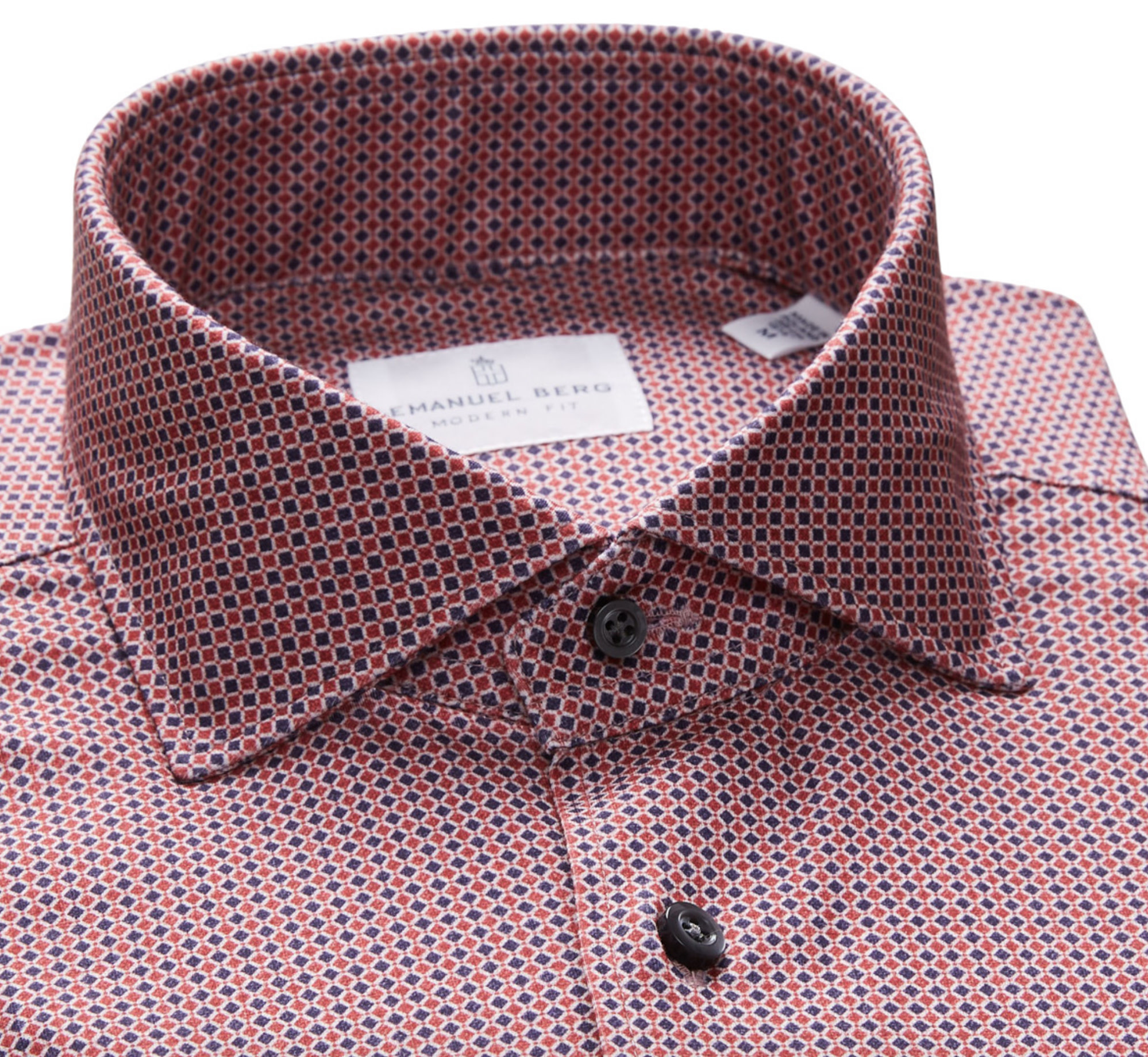 Modern Fit Med Red Dot Shirt - Benjamin's Menswear