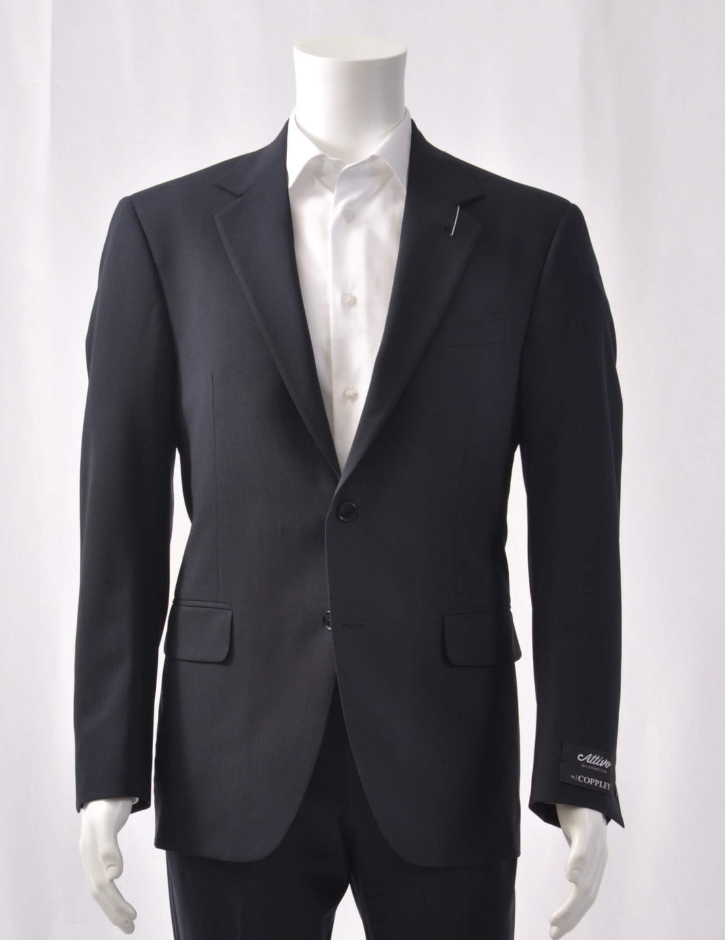 Modern Fit Navy Attivo Suit - Benjamin's Menswear