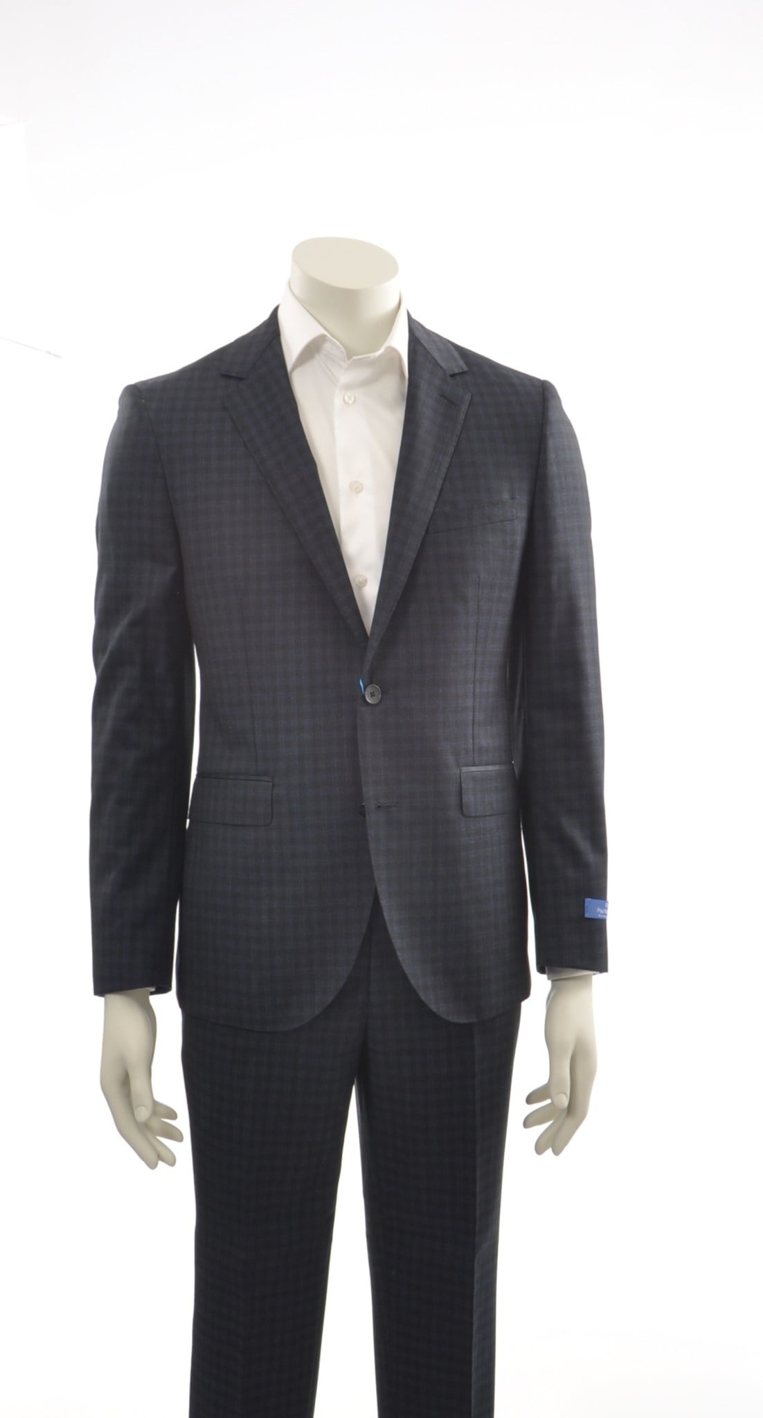 Modern Fit Brown Navy Suit - Benjamin's Menswear