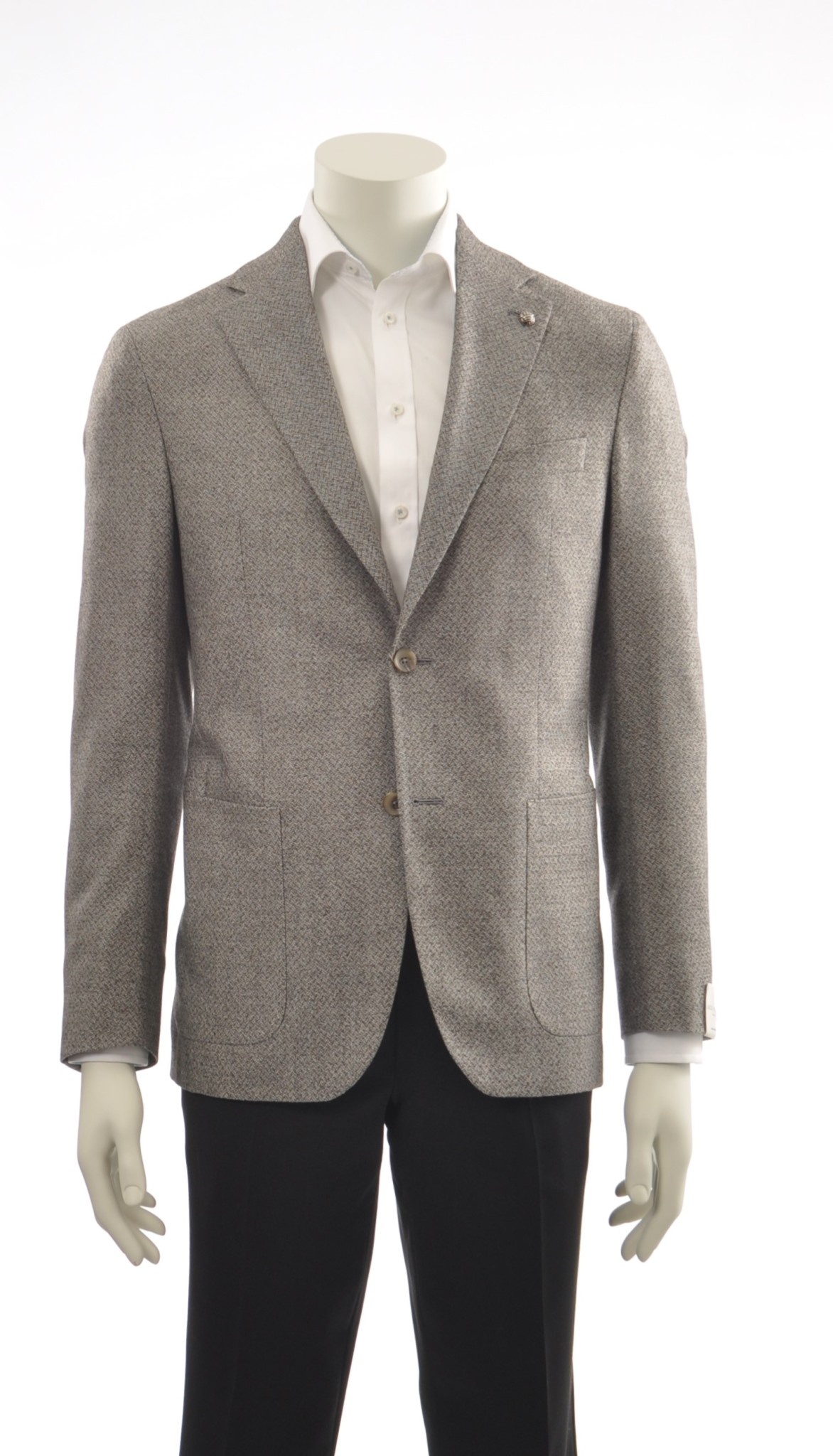 JACK VICTOR Modern Fit Grey Basket Weave Sport Coat - Benjamin's Menswear