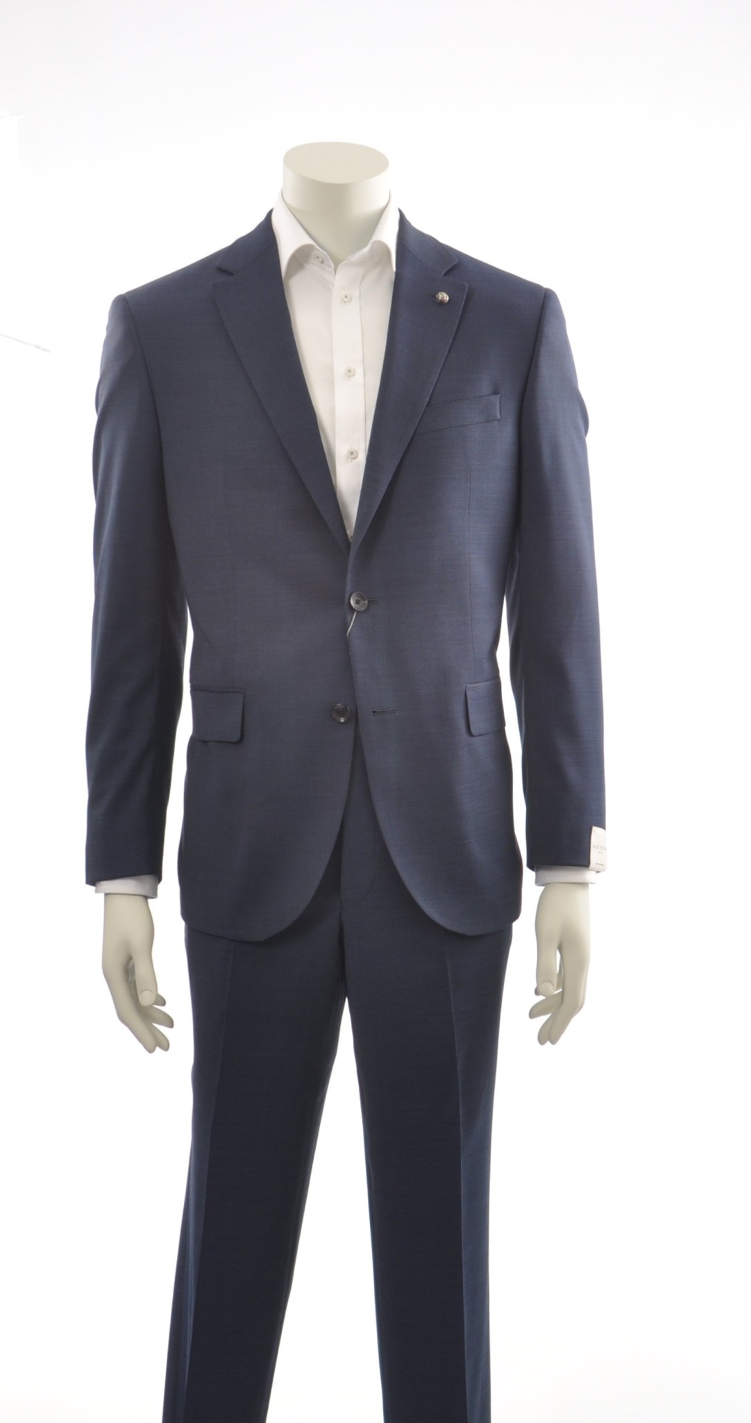 Modern Fit Blue Nailhead Suit - Benjamin's Menswear