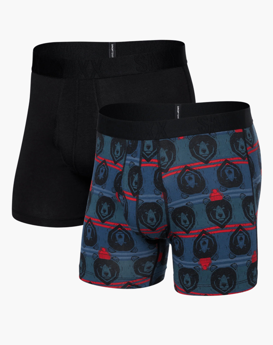 Slim Fit DropTemp Boxer Brief 2 PK Grizzly - Benjamin's Menswear