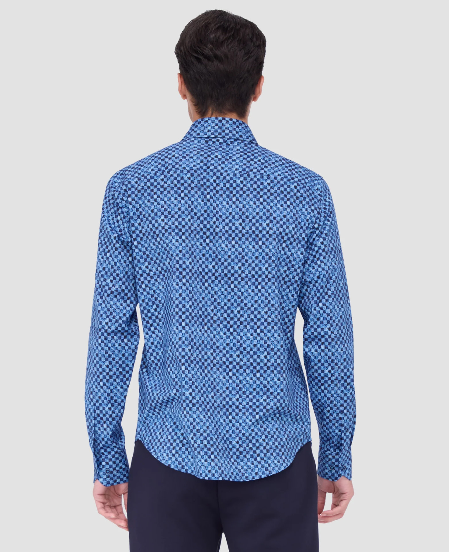 Modern Fit Classic Blue Check Shirt - Benjamin's Menswear