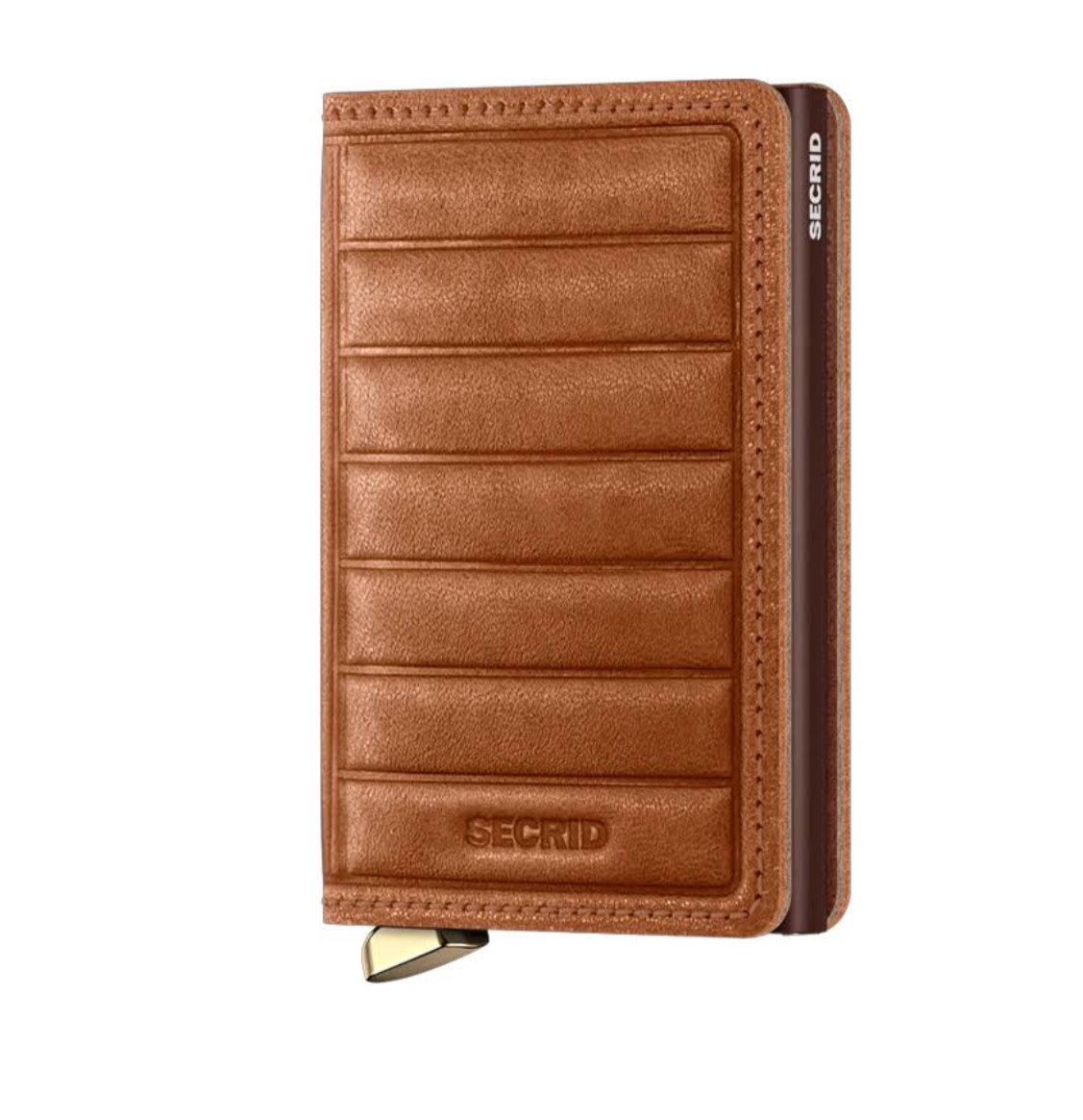 Emboss Lines Cognac Slimwallet - Benjamin's Menswear