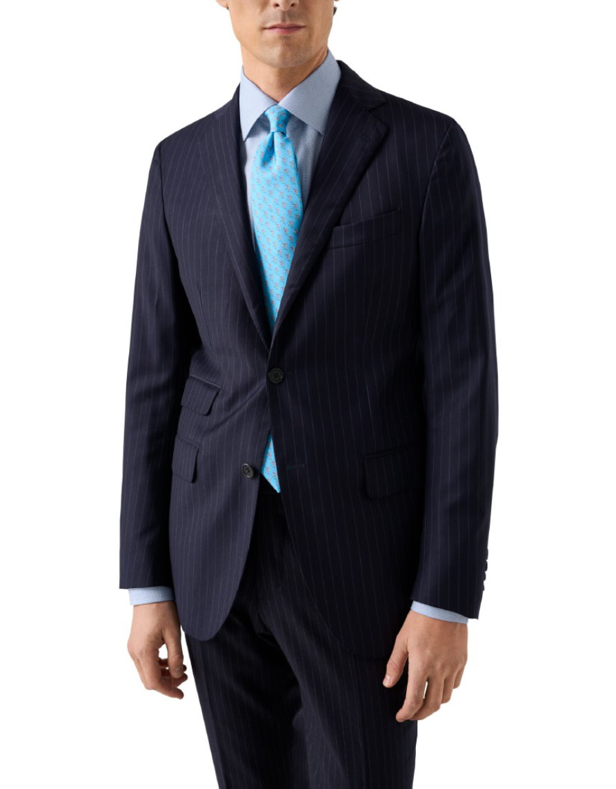 Modern Fit Blue Dobby Shirt - Benjamin's Menswear