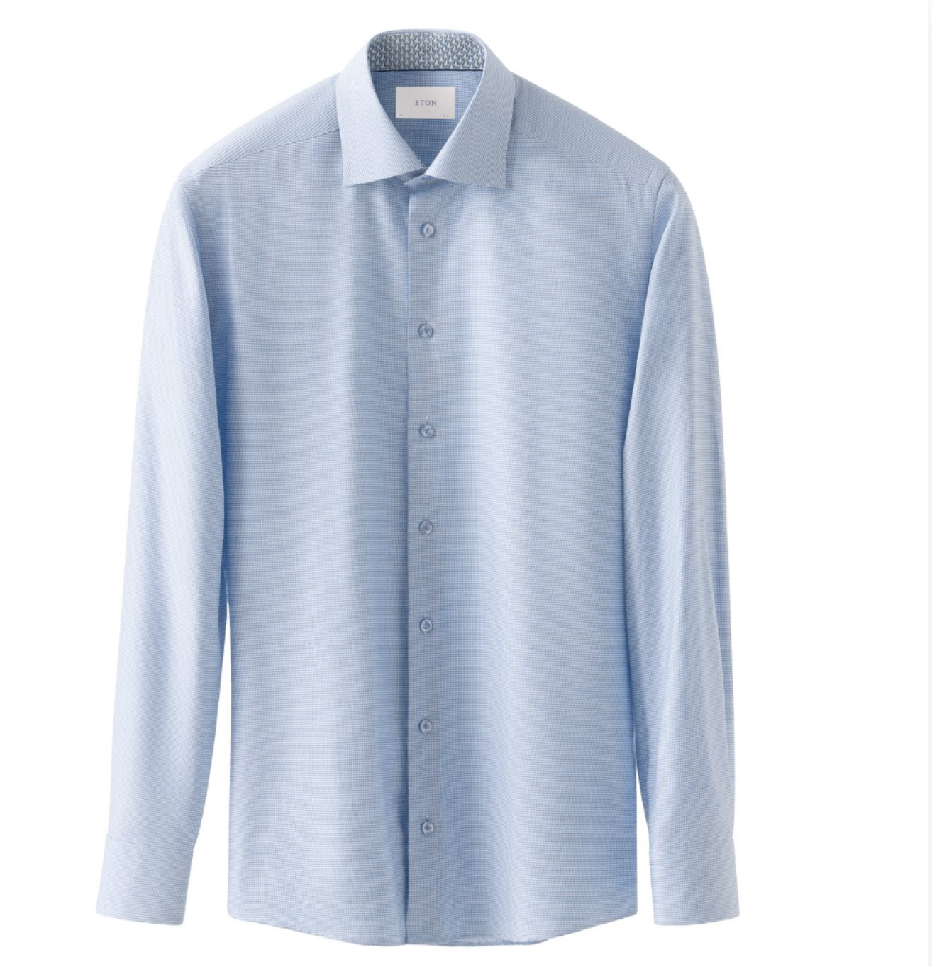 Modern Fit Blue Dobby Shirt - Benjamin's Menswear