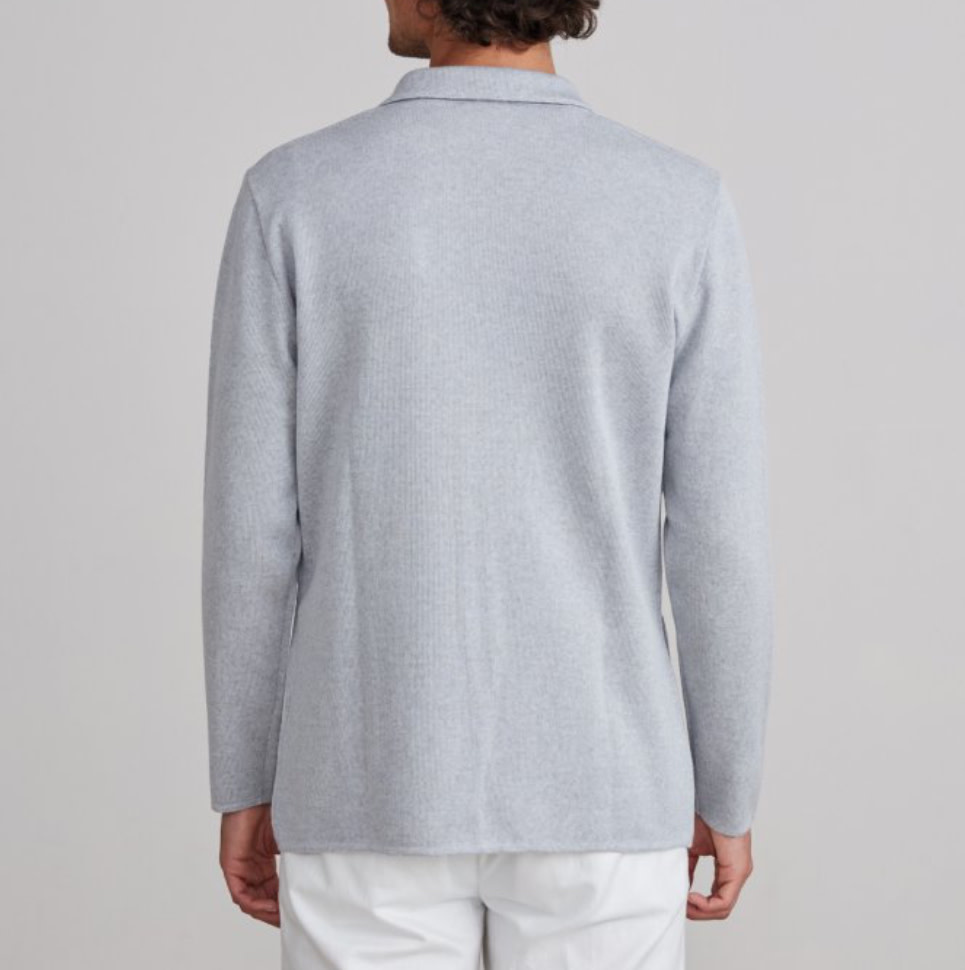 Grey Swacket Cardigan - Benjamin's Menswear