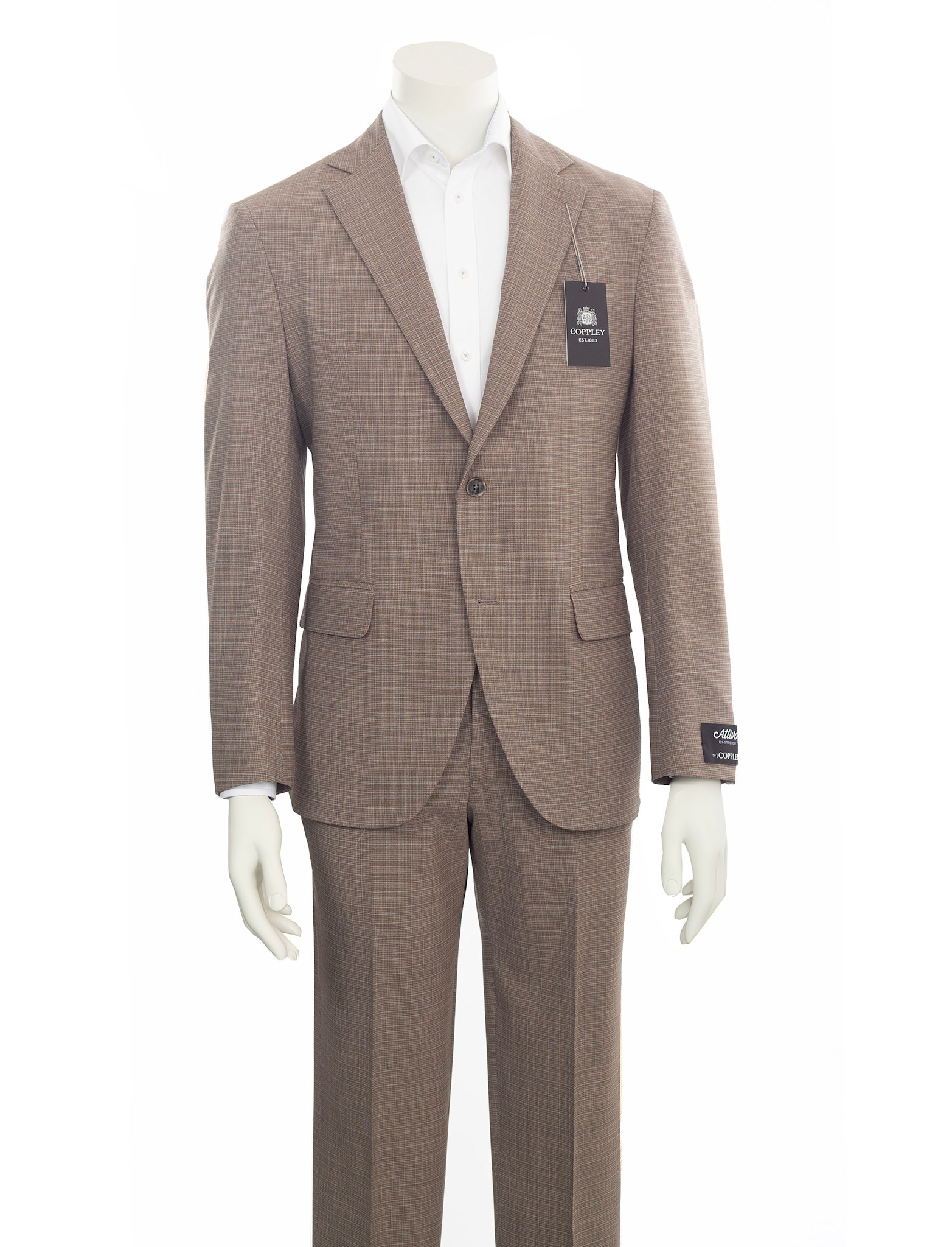 Modern Fit Tan Suit - Benjamin's Menswear