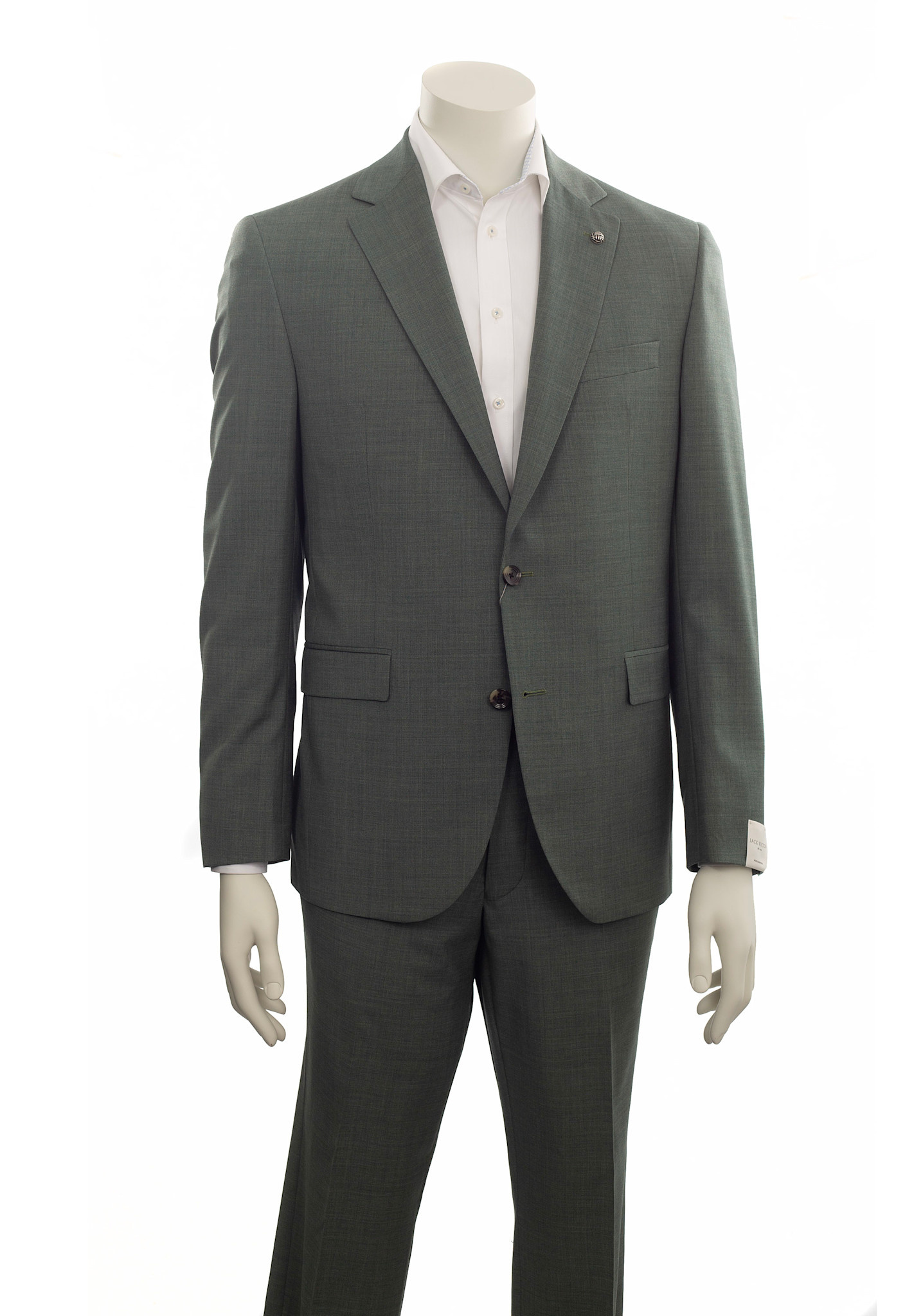 Modern Fit Mid Green Suit - Benjamin's Menswear