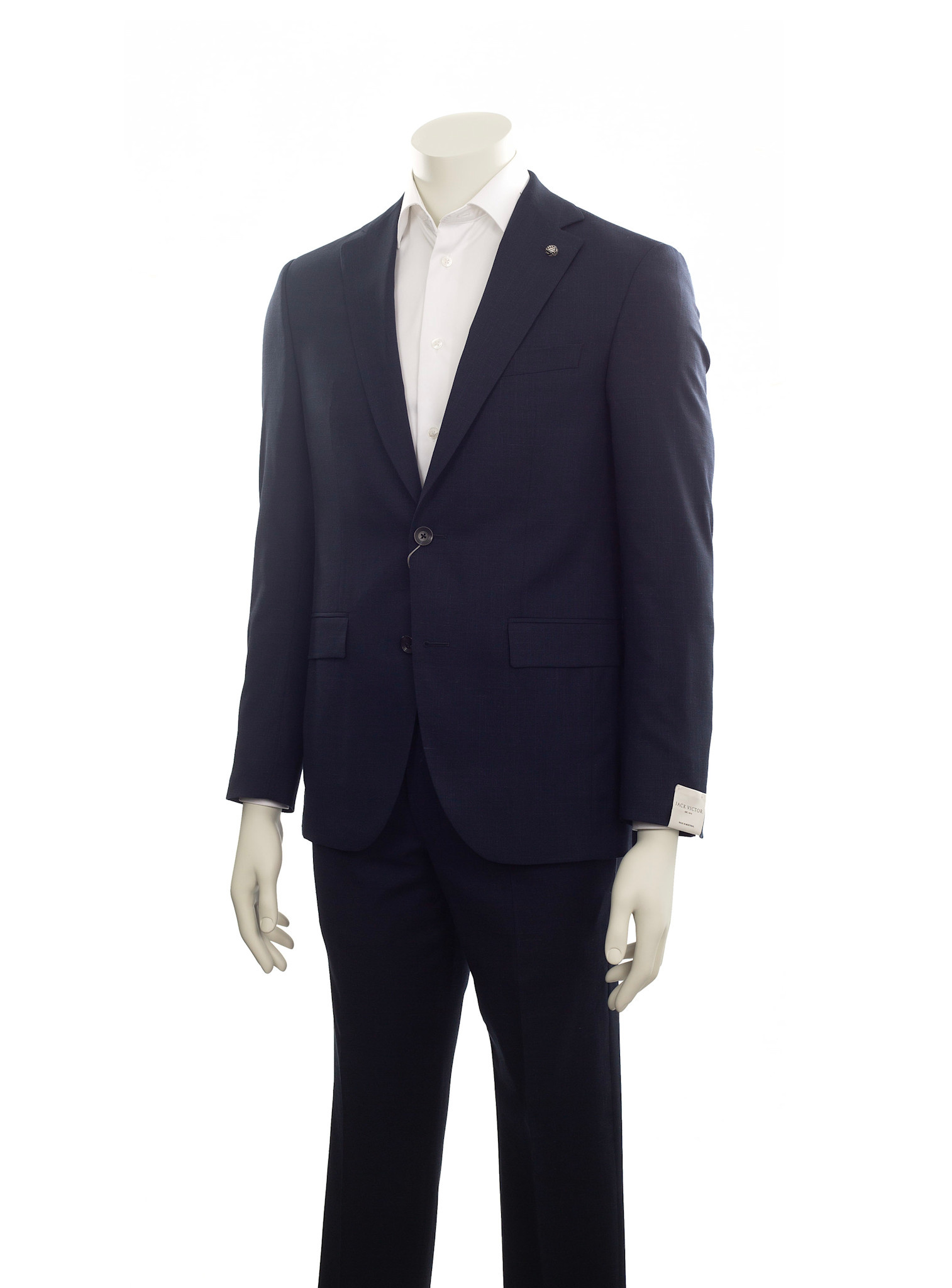 Modern Fit Navy Mix Suit - Benjamin's Menswear