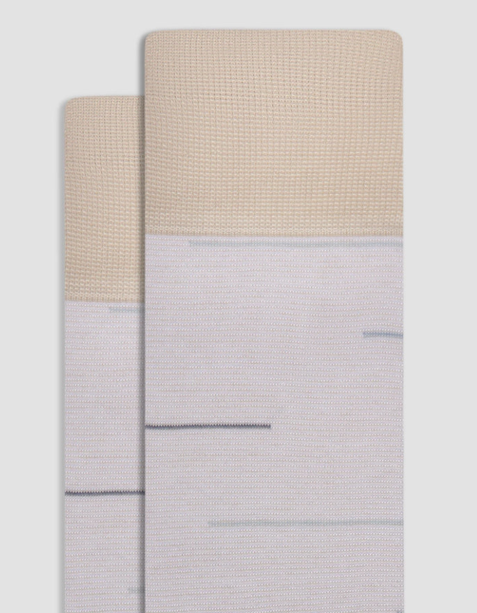Sand Dash Striped Socks - Benjamin's Menswear