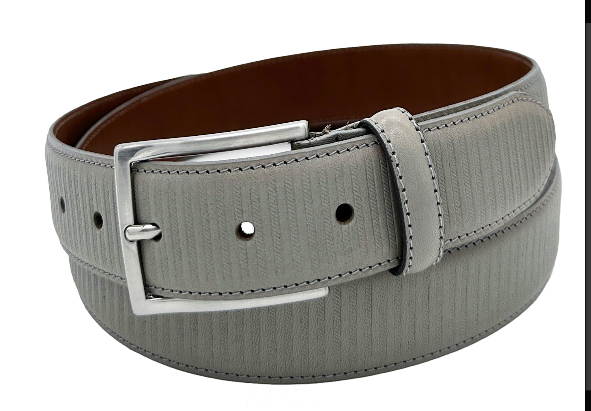 BENCH CRAFT Grey Rope Embossed Belt - Benjamin's Menswear