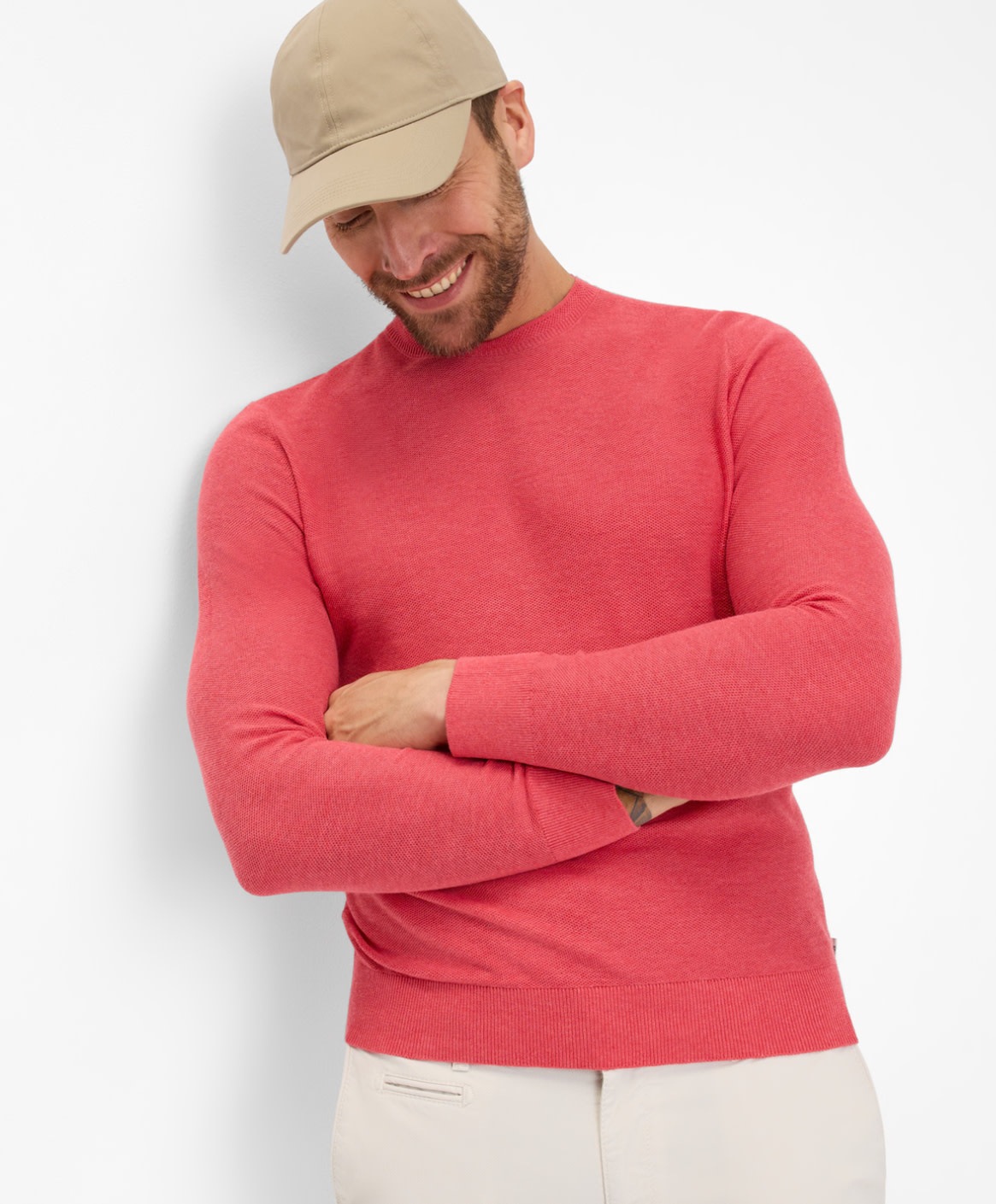Sunset Red Rick Sweater - Benjamin's Menswear
