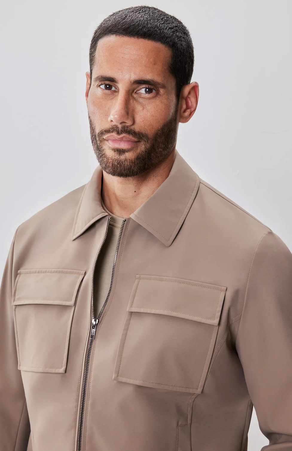 Beige Jerry Jacket - Benjamin's Menswear
