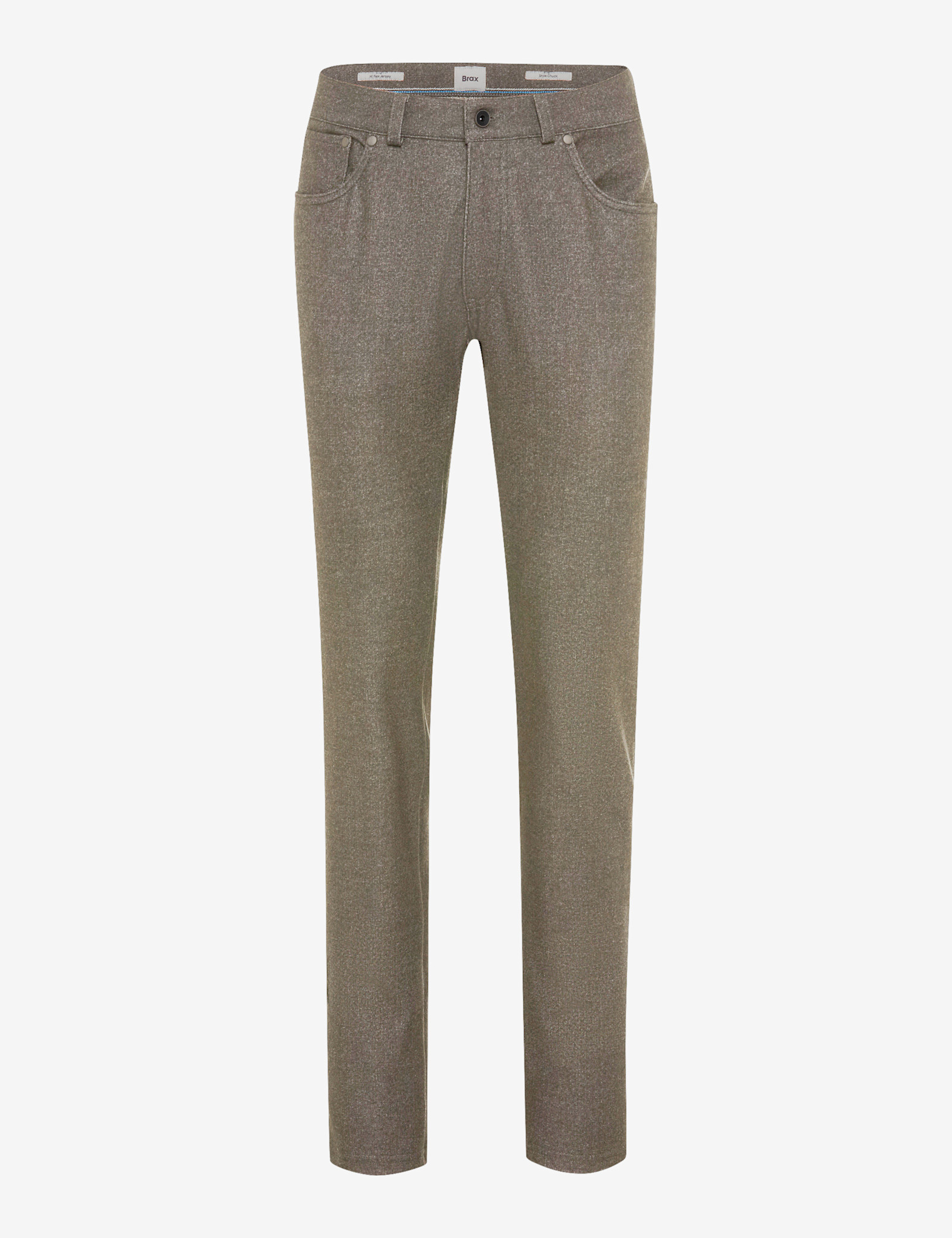 Slim Fit Tan Hi-Flex Jersey 5 Pocket Pants - Benjamin's Menswear