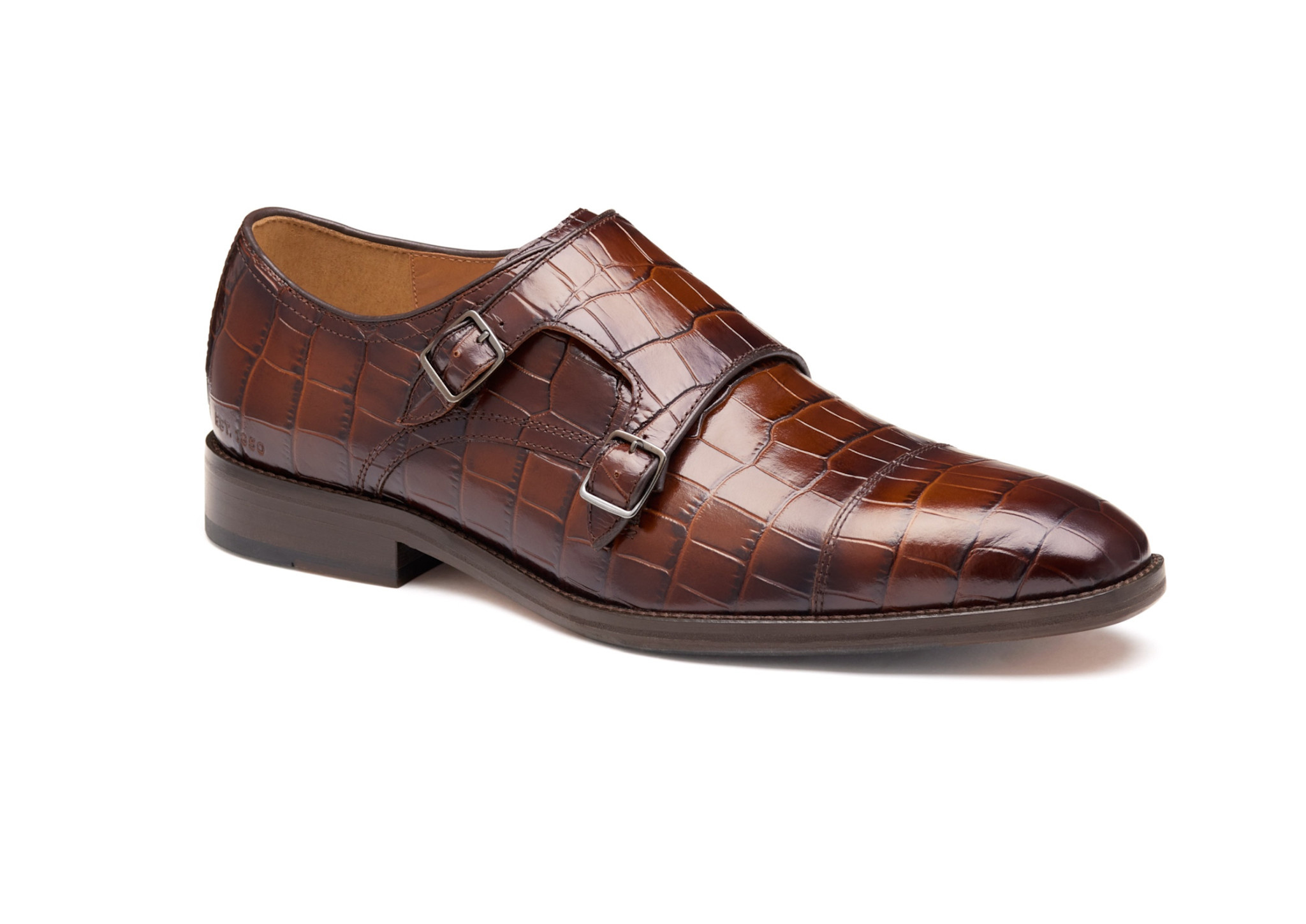 Mahogany Sullivan Double Buckle Monk Strap Shoes - Benjamin's Menswear