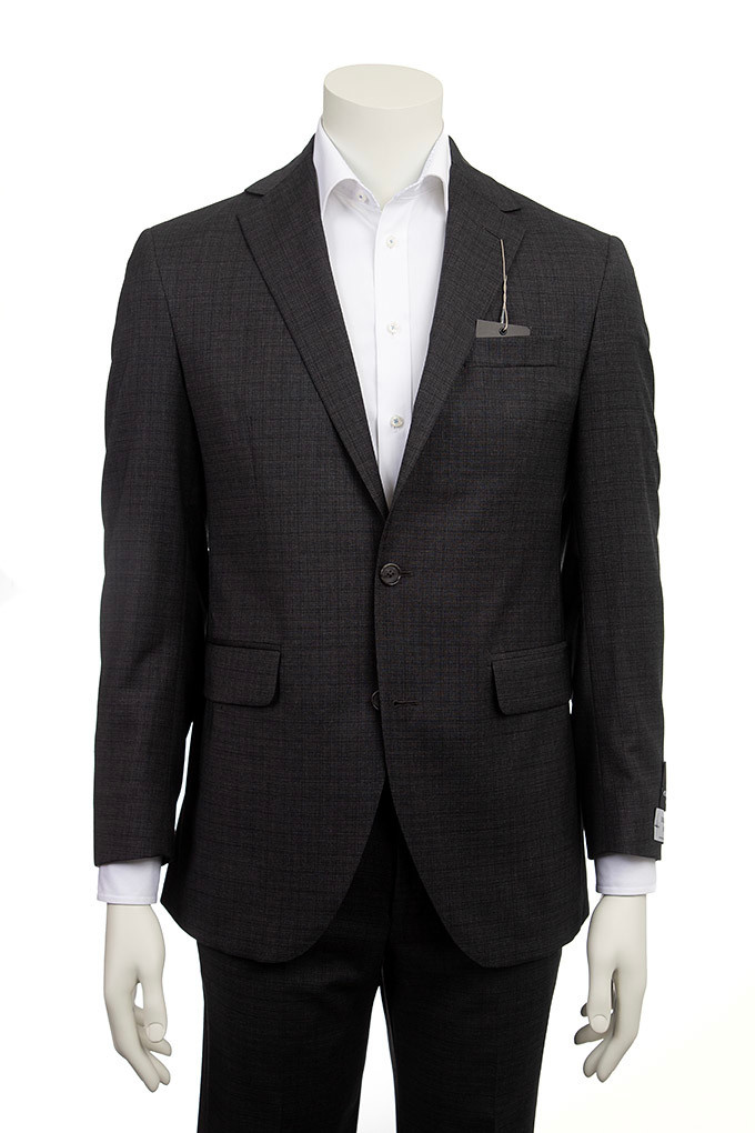 COPPLEY Modern Fit Mid Grey Mini Block Suit - Benjamin's Menswear