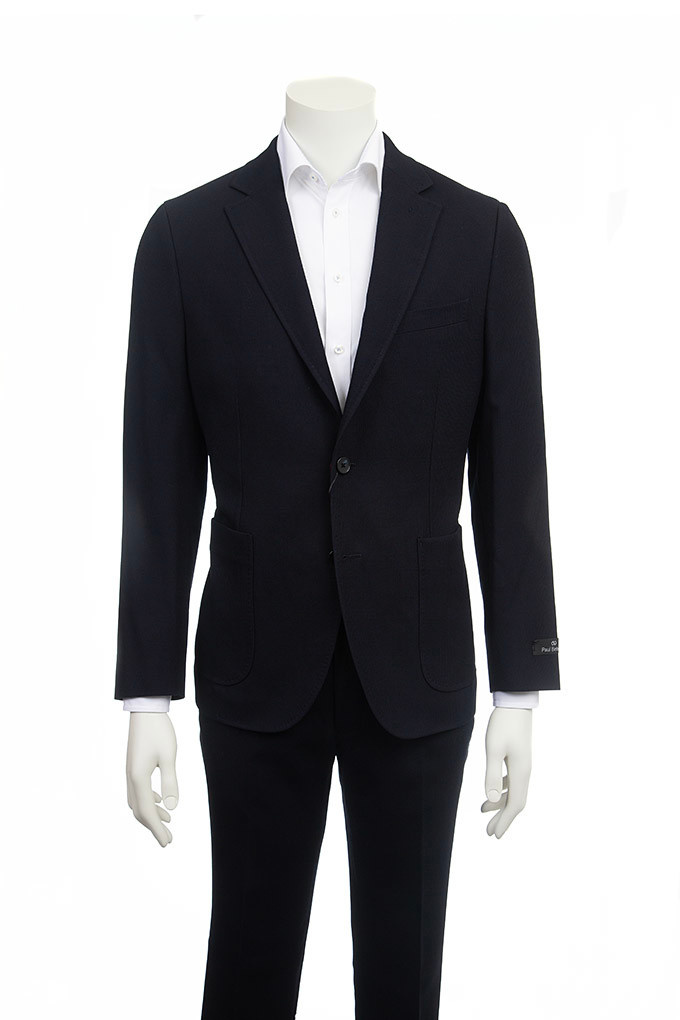 Modern Fit Navy Textured Suit - Benjamin's Menswear