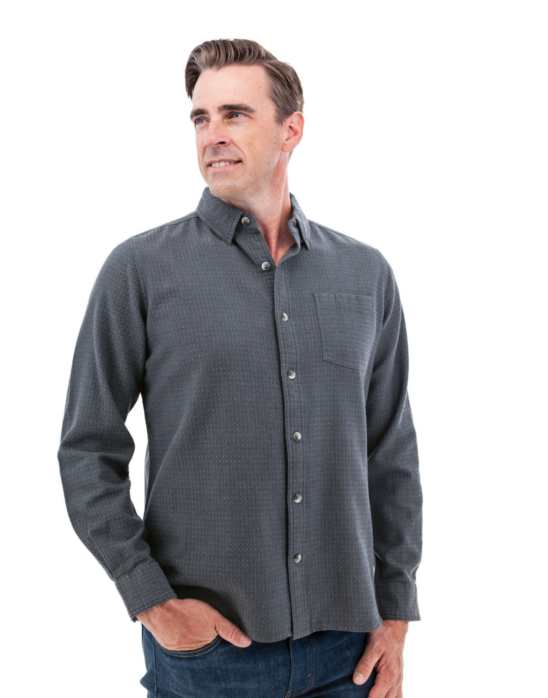 Classic Fit Asphalt Chase Shirt - Benjamin's Menswear