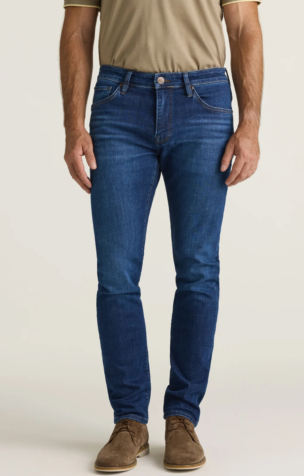 Slim Fit Dark Brushed Vintage Jeans - Benjamin's Menswear