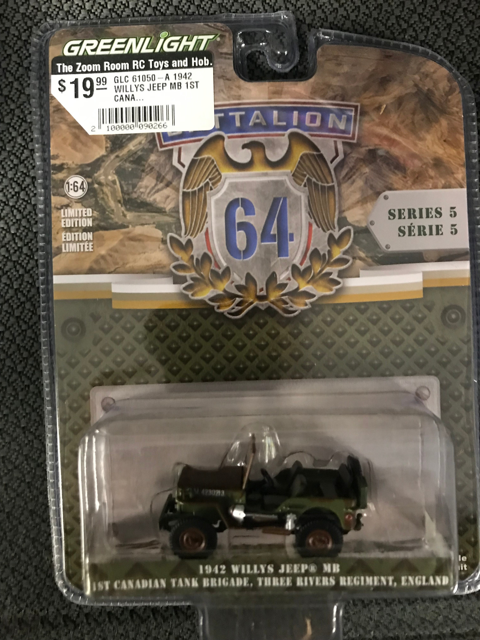 GLC 61050-A 1942 WILLYS JEEP MB 1ST CANADIAN TANK BRIGADE, THREE RIVERS ...