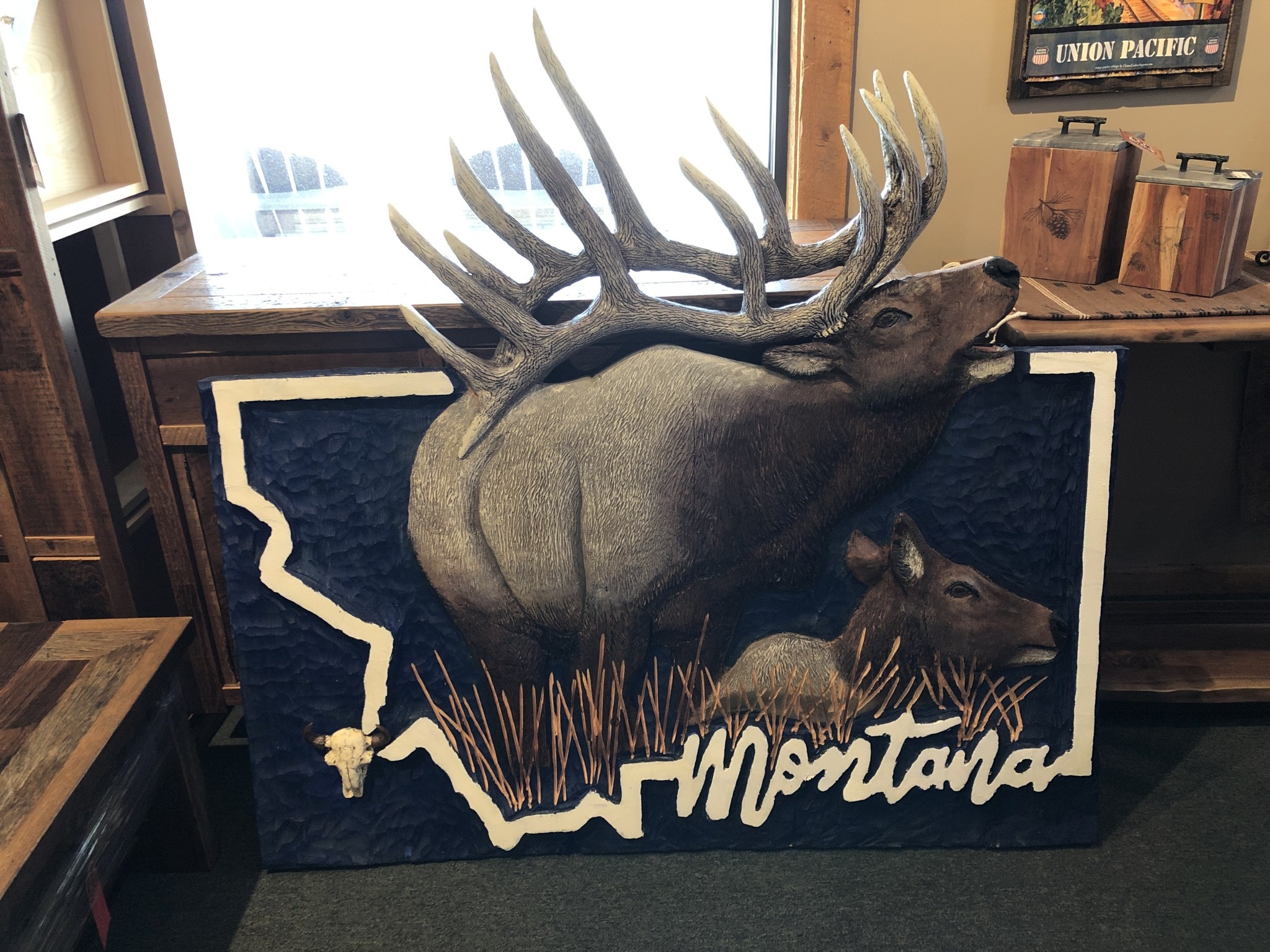 MCE Industries Custom Elk Montana Sign - Big Bear Furniture