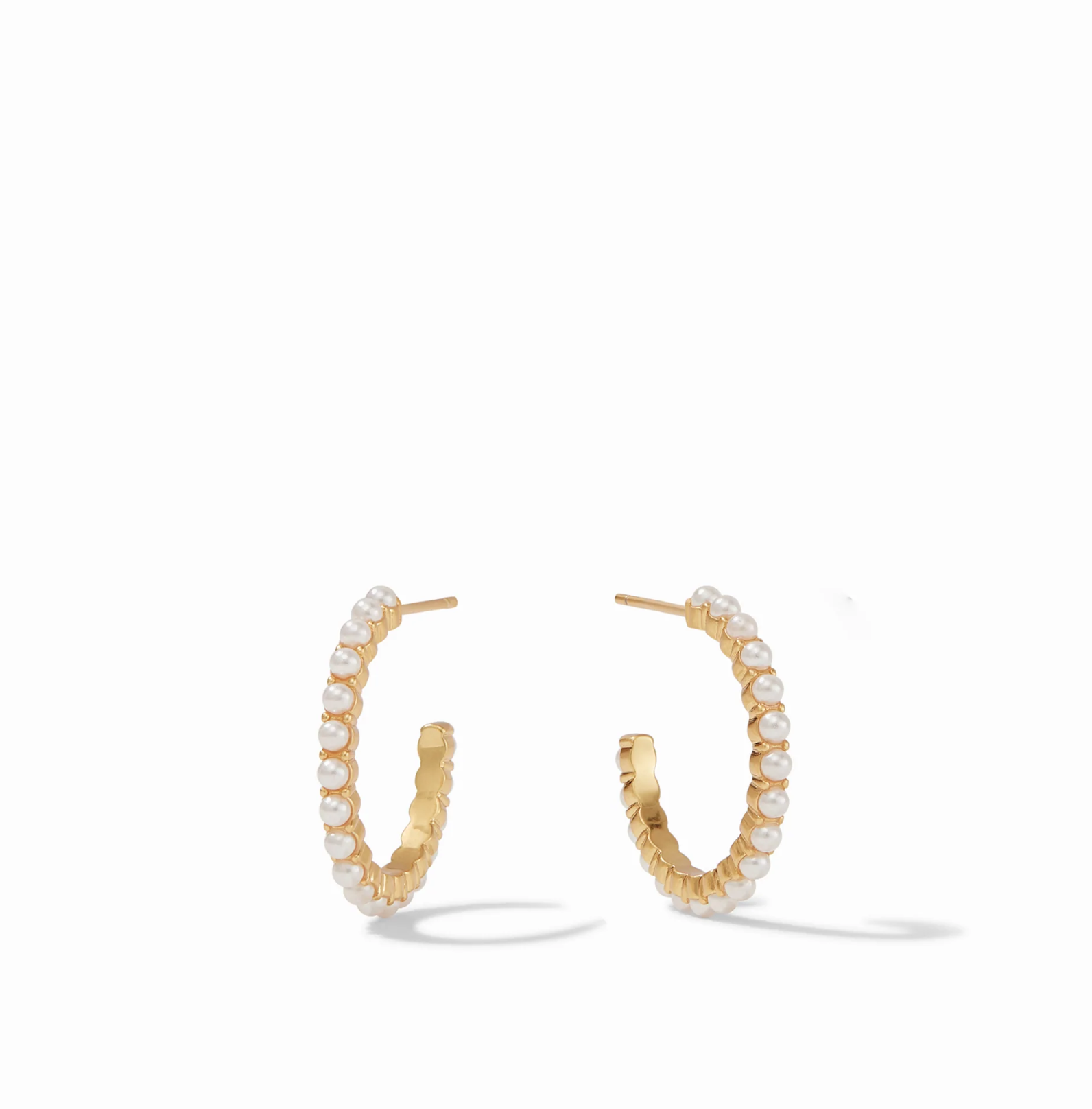 Julie Vos Juliet Hoop Gold Pearl - Small - Southbank Gift Company