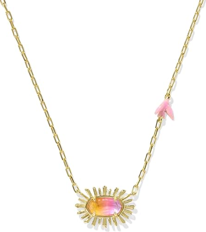 Elisa Bird Pendant Necklace in Gold Sunrise - Southbank Gift Company