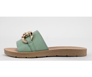 Angel Comfy Sandals - Sage Pu - GLITTER FASHION