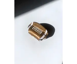 Hand-painted Game Day Football Claw Hair Clip - GLITTER FASHION