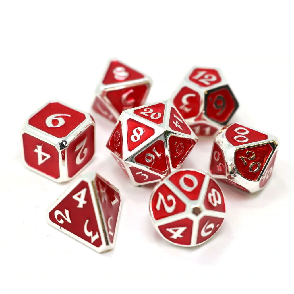 MYTHICA DICE SET 7 RUBY PLATINUM - Games of Berkeley