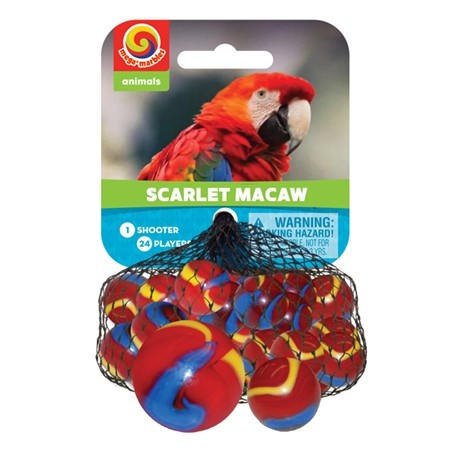 MARBLES SCARLET MACAW - Games of Berkeley
