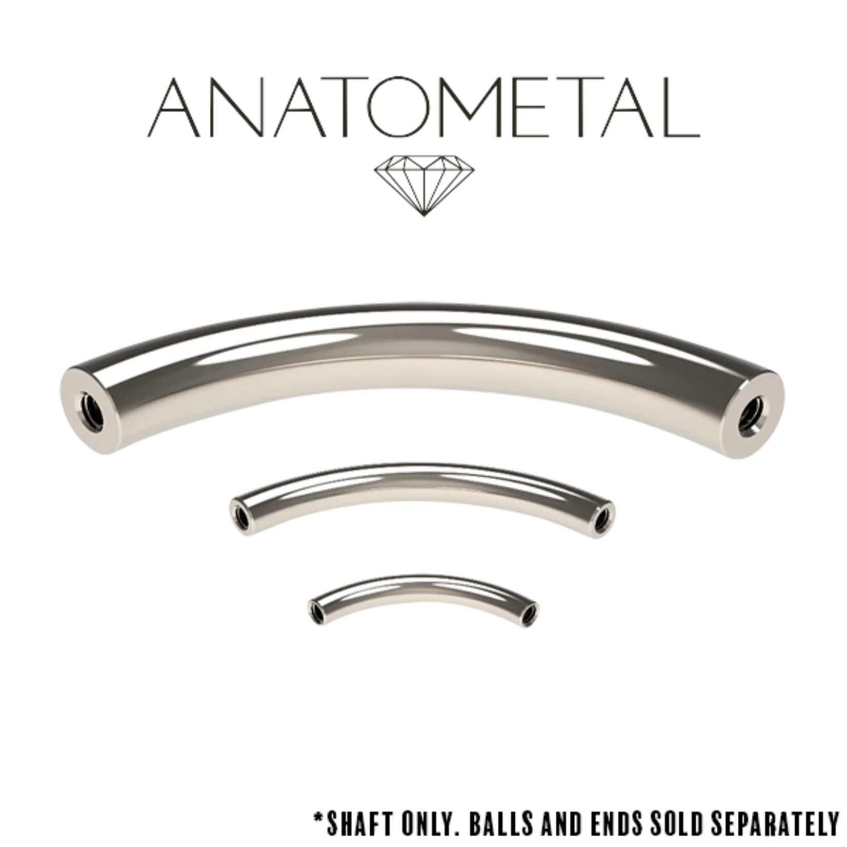 Anatometal 0g Steel Curved Barbell Shaft - 23rd Street Body Piercing ...