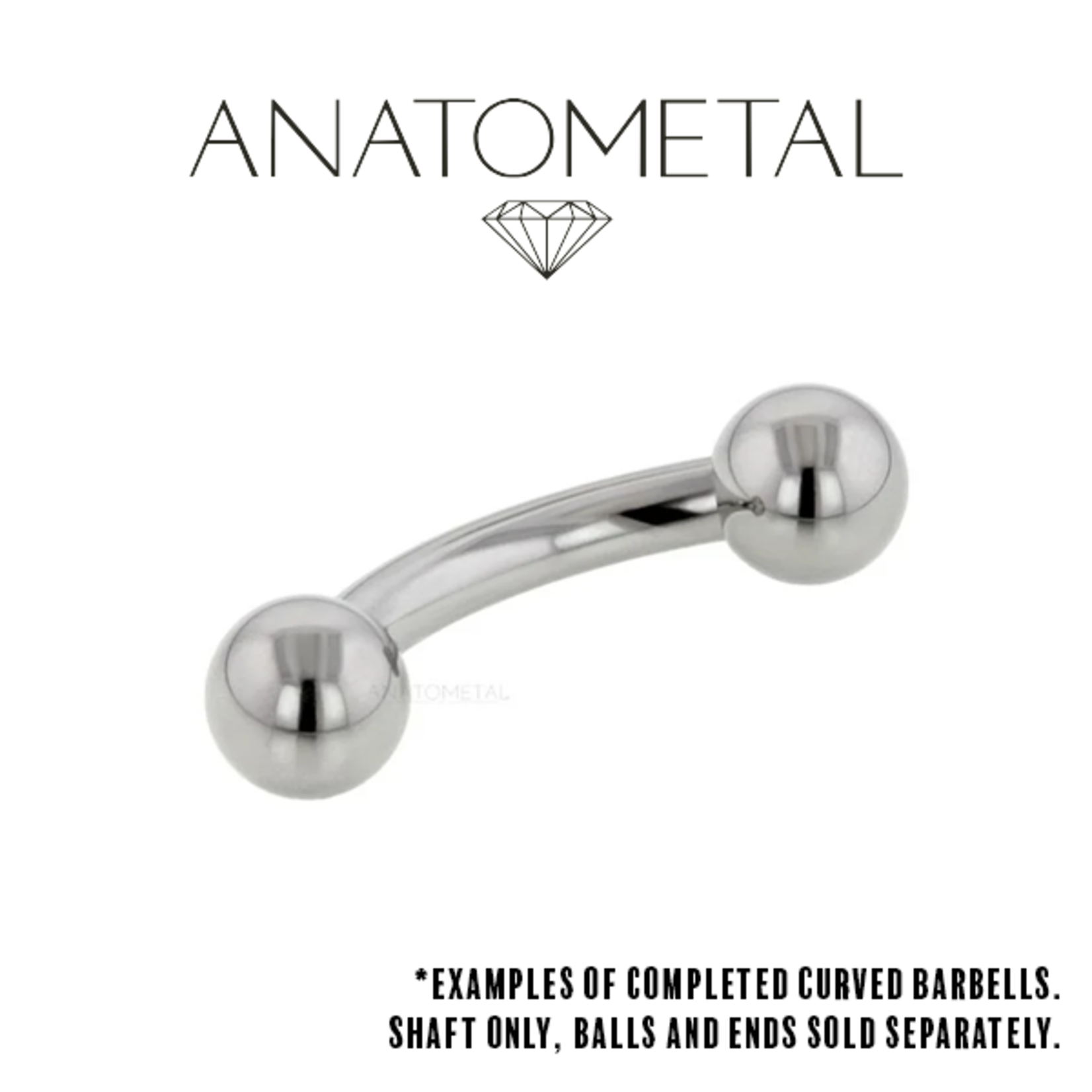 Anatometal 12g Titanium Curved Barbell Shaft - 23rd Street Body ...