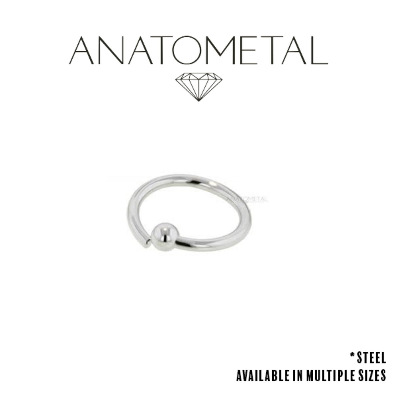 Anatometal 20g steel fixed bead ring - 23rd Street Body Piercing Online Shop