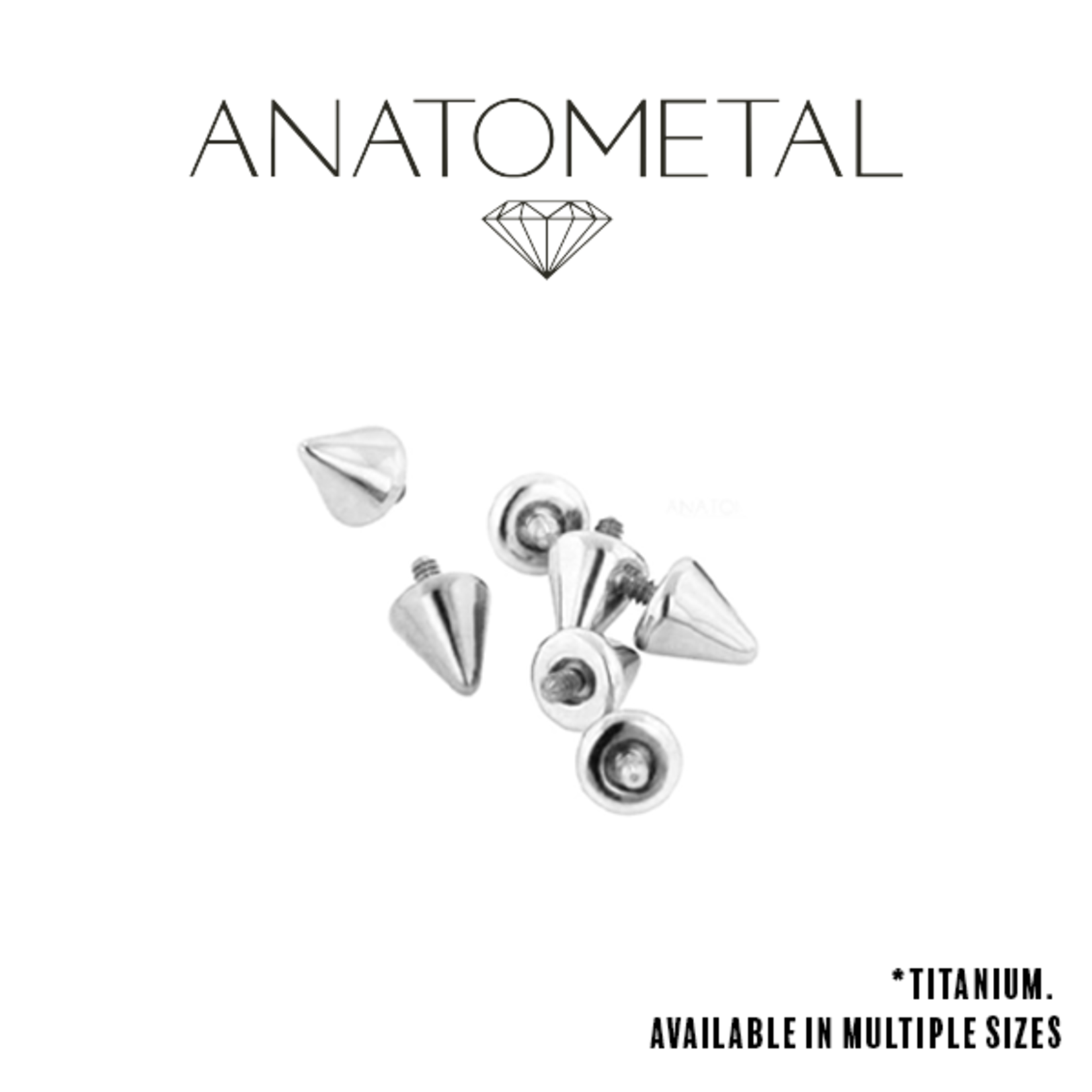 Anatometal titanium threaded spike - 23rd Street Body Piercing Online Shop
