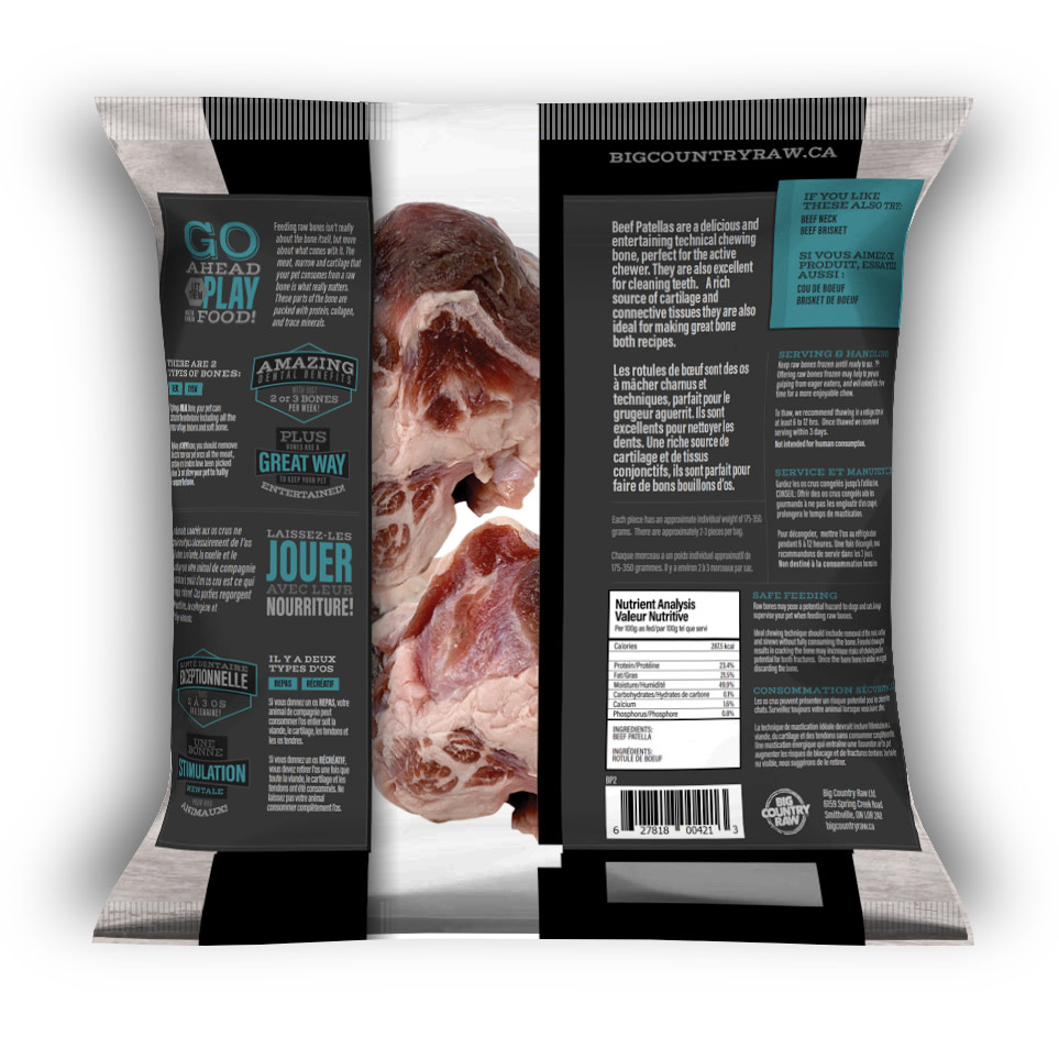 Beef Patella Bone 2lb Bag - Western Pet Supply