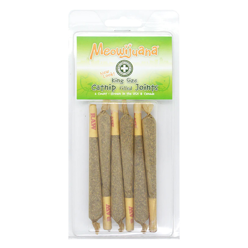 Meowijuana Catnibas King Meowy J's Catnip Joints - 6pk - Western Pet Supply