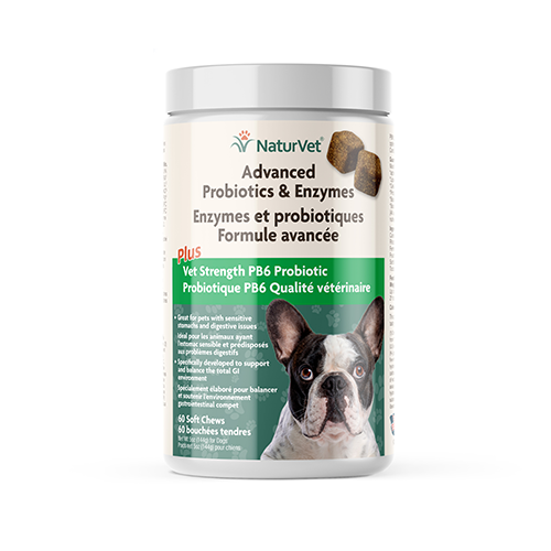 Naturvet Advanced Probiotics & Enzymes Plus Vet Strength PB6 Probiotic ...