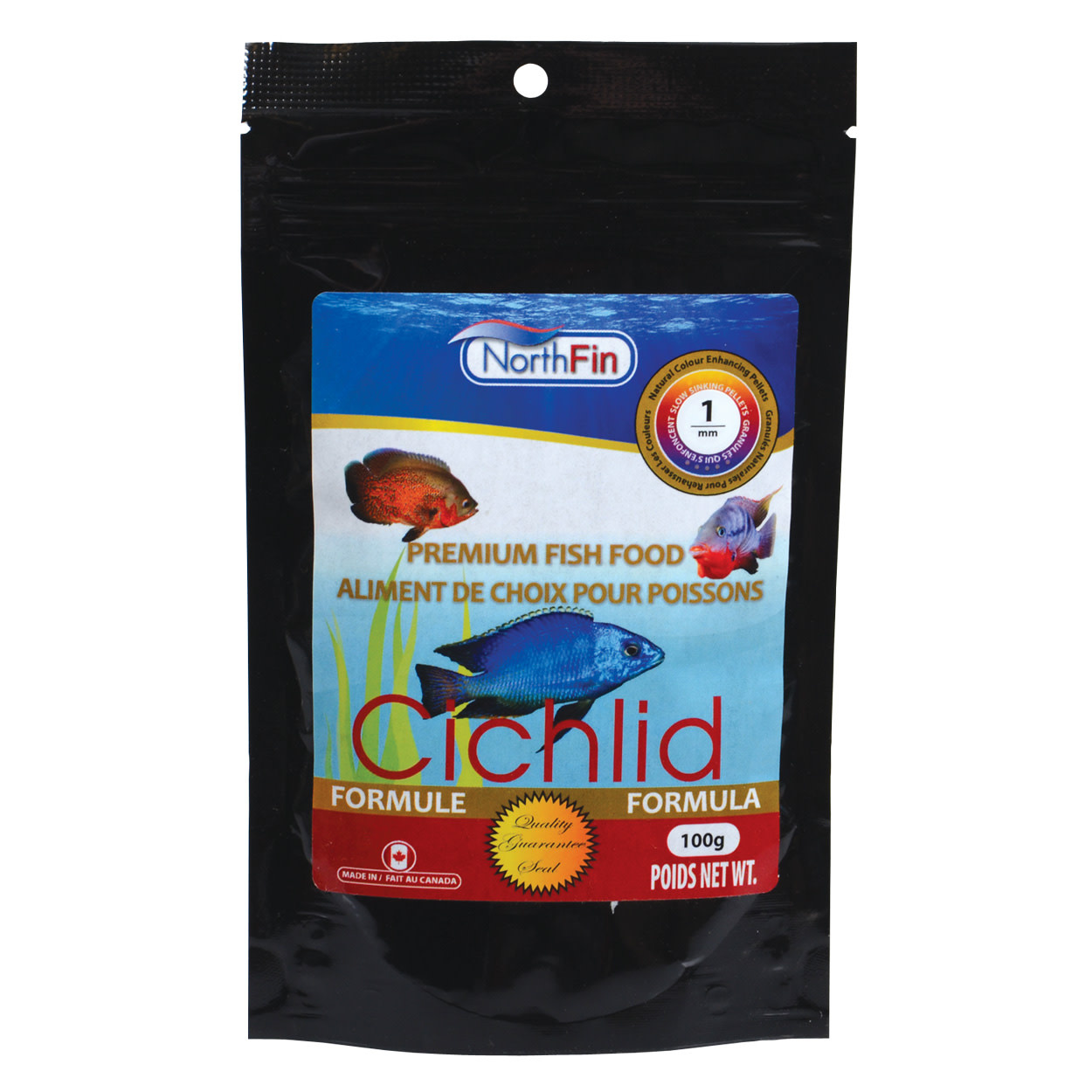 NorthFin Cichlid Formula 1mm Sinking Pellets 100g - Western Pet Supply