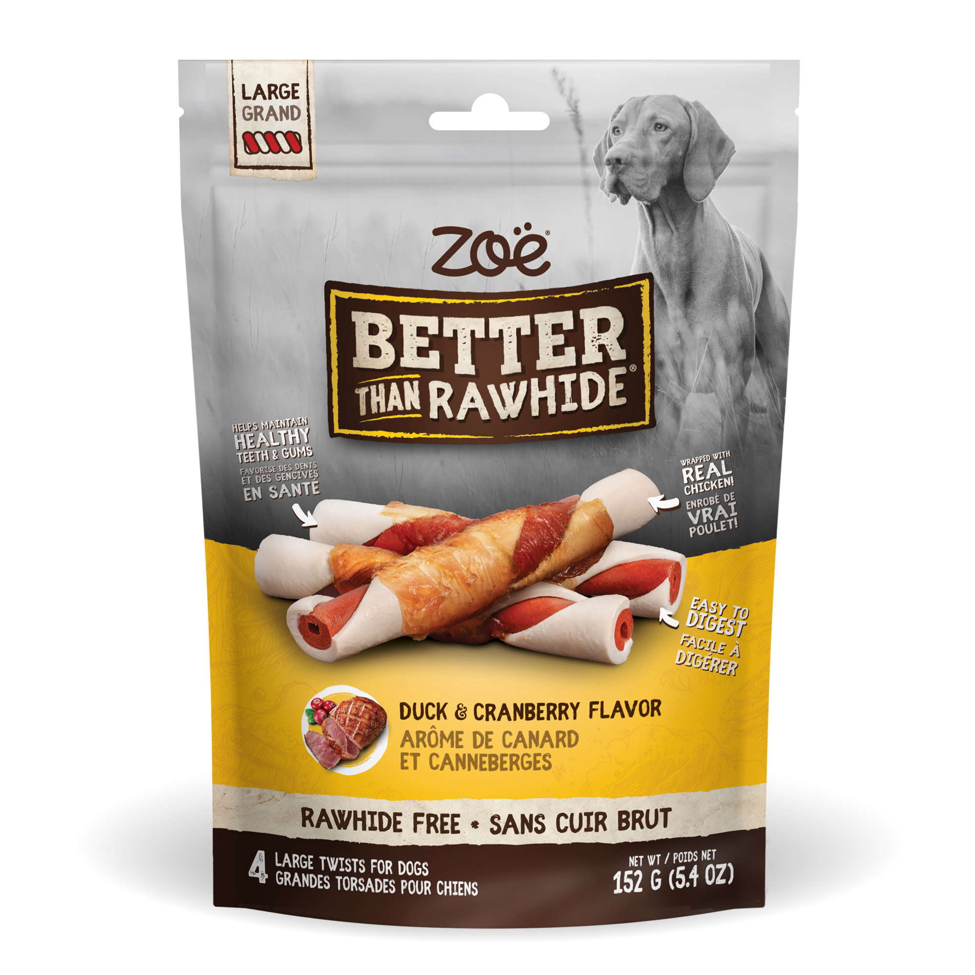 Better than Rawhide Twists Duck & Cranberry Flavour 4 pack 152g ...