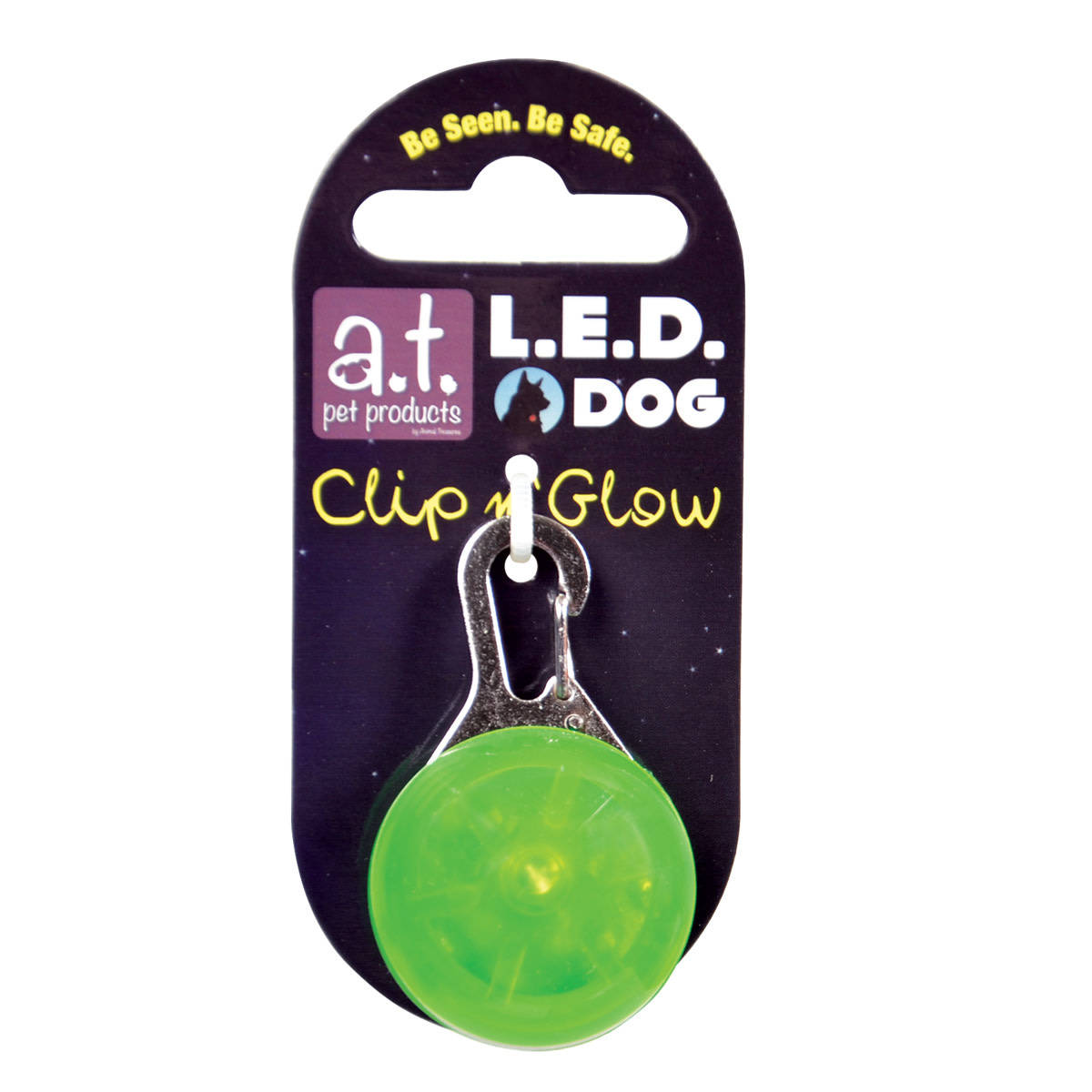 LED Clip n' Glow Tag Green - Western Pet Supply