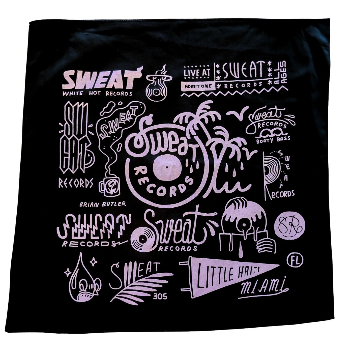 Sweat Records "Logo Sheet" Bandana - Lilac - Sweat Records