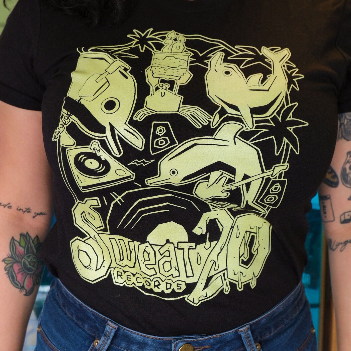 Sweat x Brian Butler 20th Anniversary GLOW Tee - Sweat Records