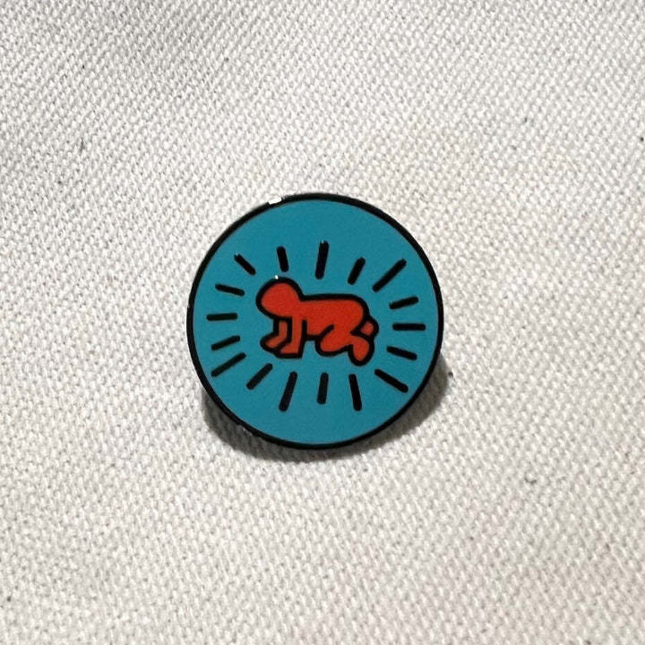 Keith Haring Baby Enamel Pin - Sweat Records