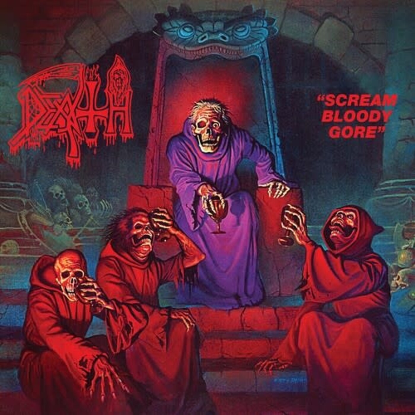 Death - Scream Bloody Gore (Violet/White/Red Splatter) LP - Sweat Records